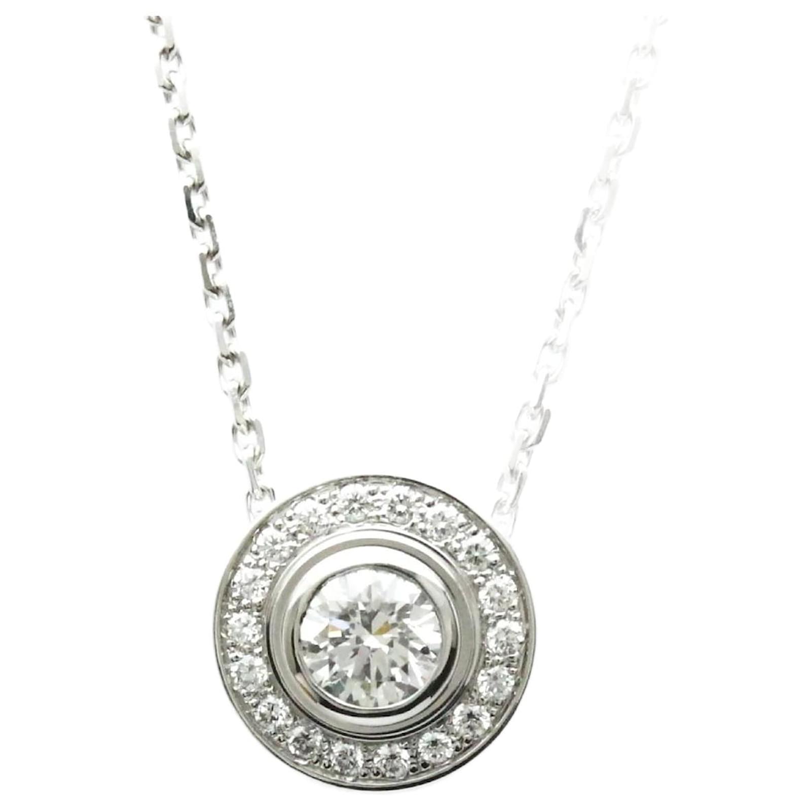 Cartier D'amour Diamond Necklace Silvery White gold ref.1514136 - Joli ...