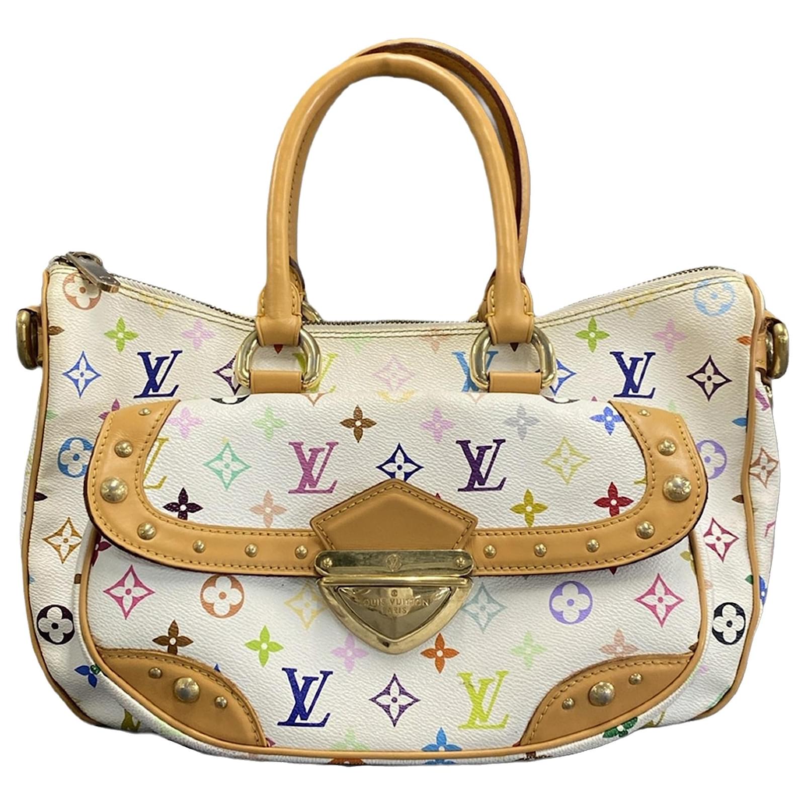 Louis Vuitton White Monogram Multicolore Rita Leather Cloth ref.1518931 ...