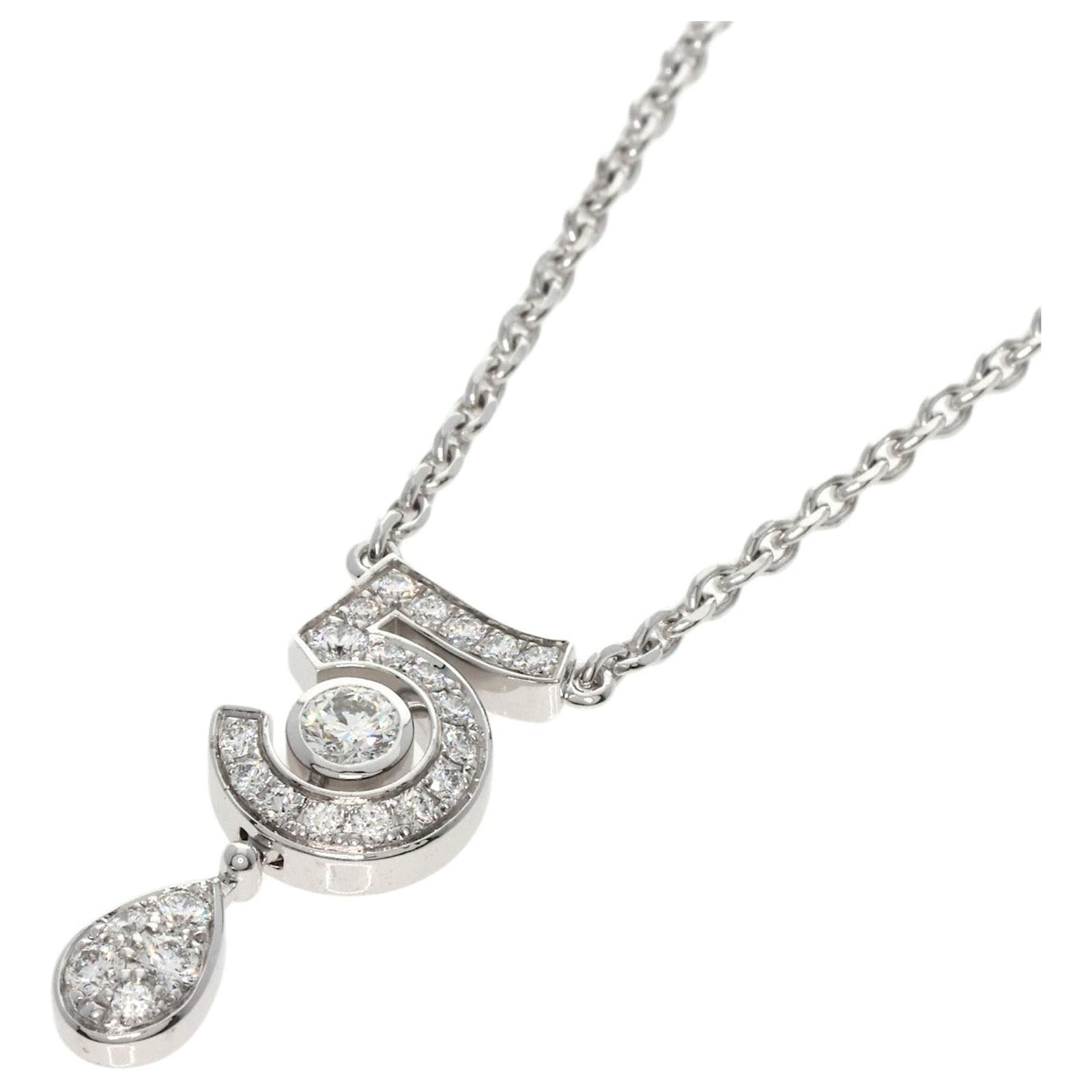 Chanel No.5 Diamond Necklace in 18K White Gold ref.1519080 - Joli Closet