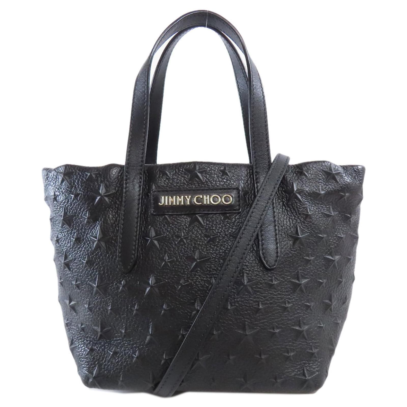 Jimmy Choo Star Motif Handbag Black Leather ref.1519894 - Joli Closet
