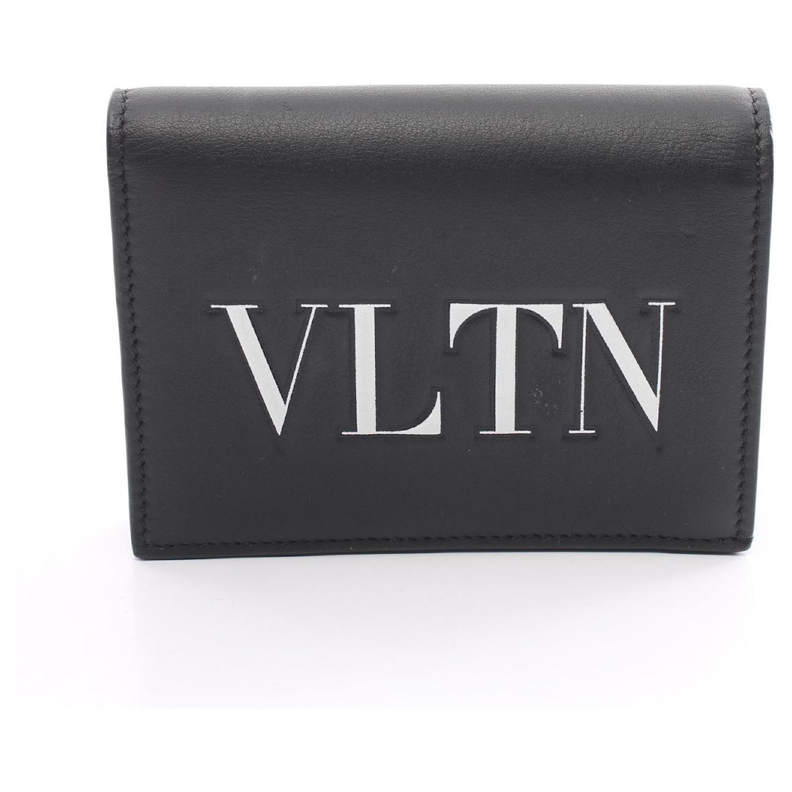 Valentino VLTN Bi-fold Wallet Black Leather ref.1522623 - Joli Closet