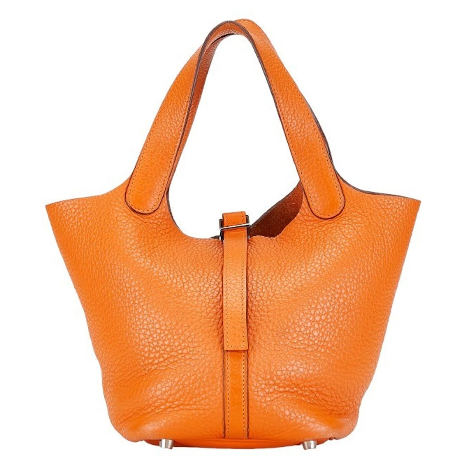 Hermès Picotin lock Orange Leather ref.1524947 - Joli Closet