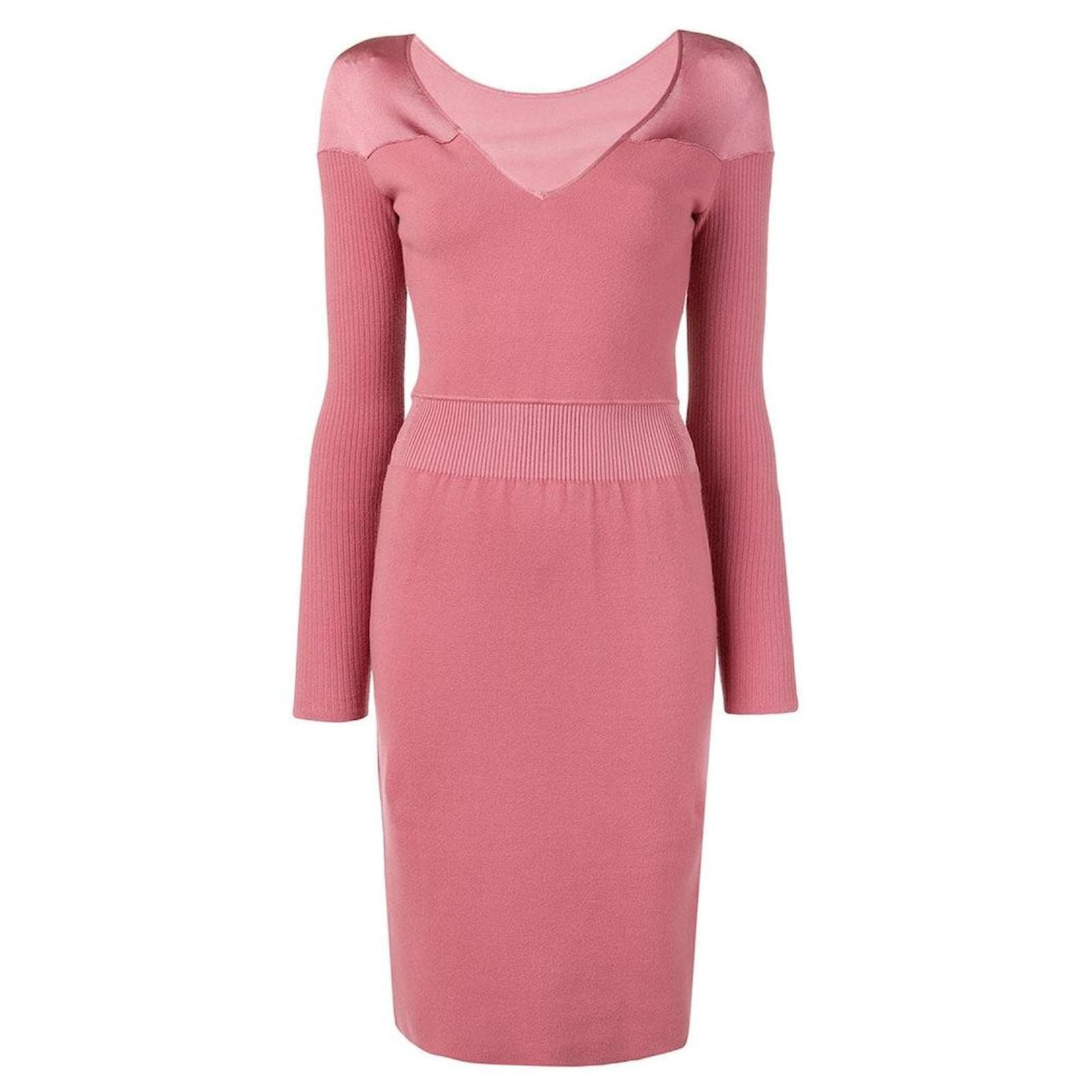 Alaïa Antique Pink Midi Dress - 2000s ref.1526190 - Joli Closet