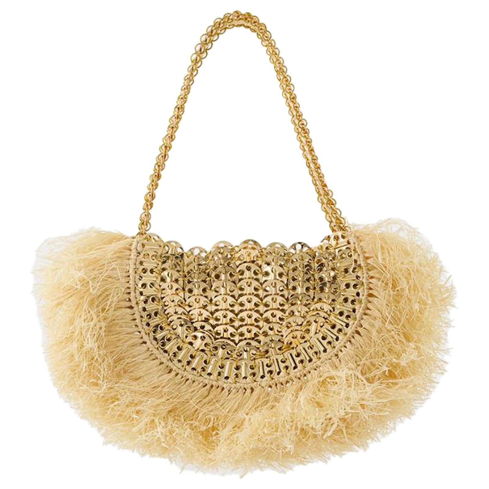 Paco Rabanne Raffia Shopper Bag - Rabanne - Raffia - Neutral White ref ...