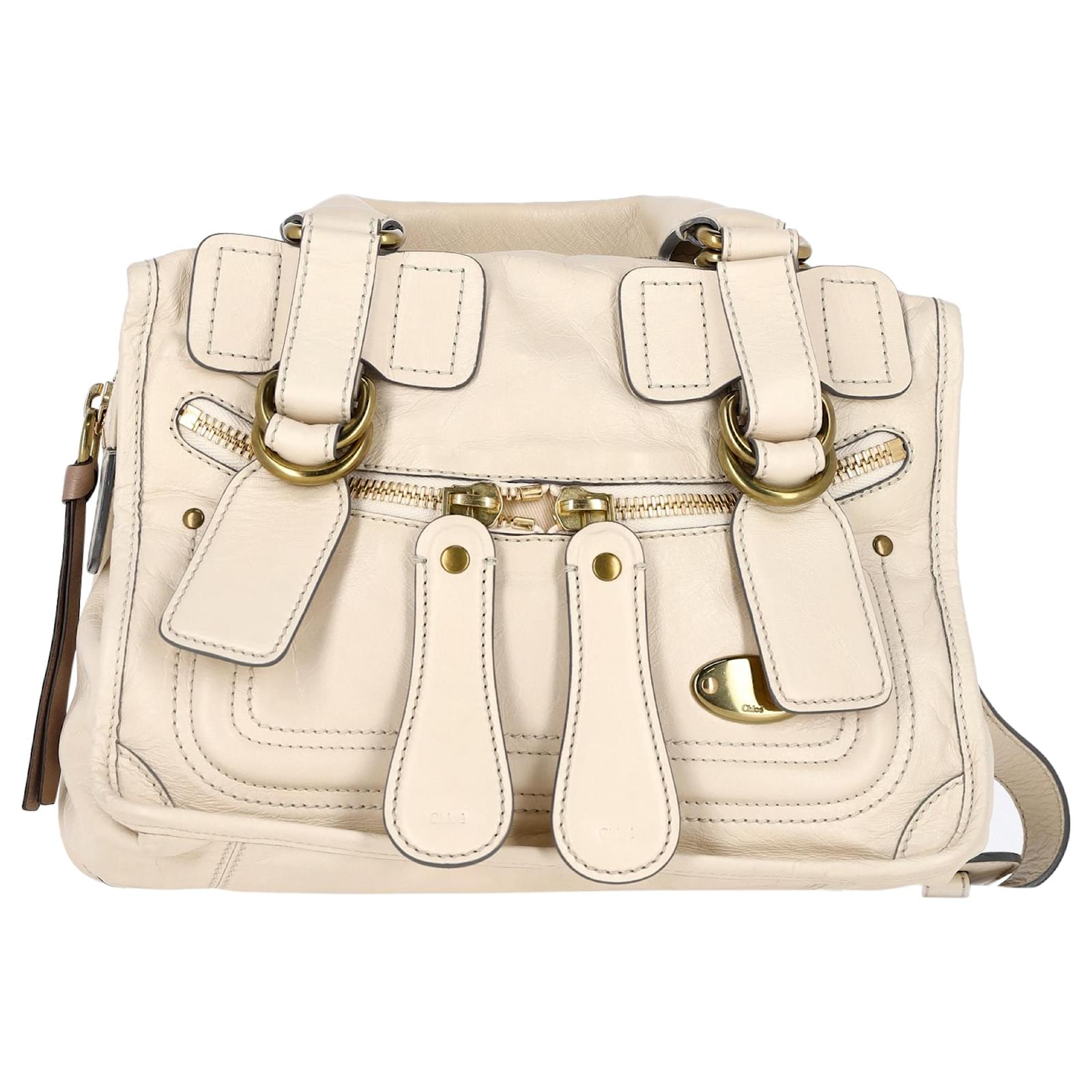 Chloé Bay Satchel Handbag in White Leather Cream ref.1528965 - Joli Closet