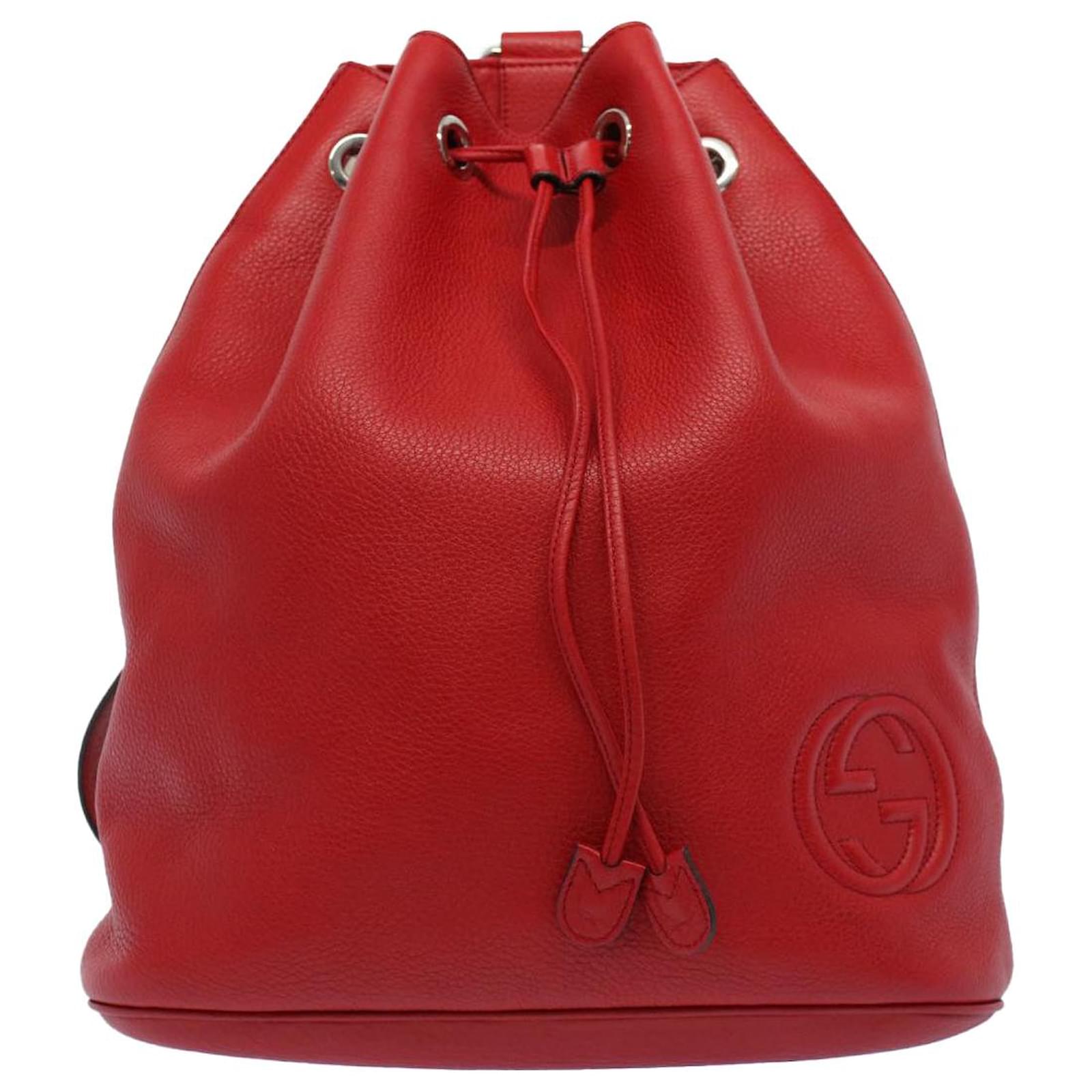 GUCCI Soho Backpack Red Leather ref.1530296 - Joli Closet