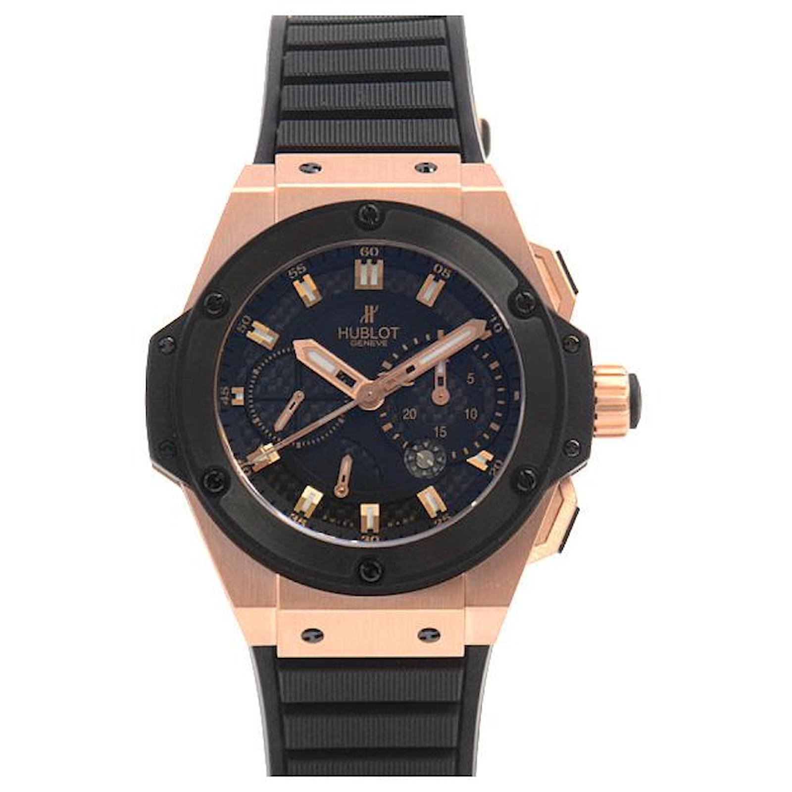 Hublot Pink Gold King Power Chronograph Watch 709.OM.1780.RX Black ...