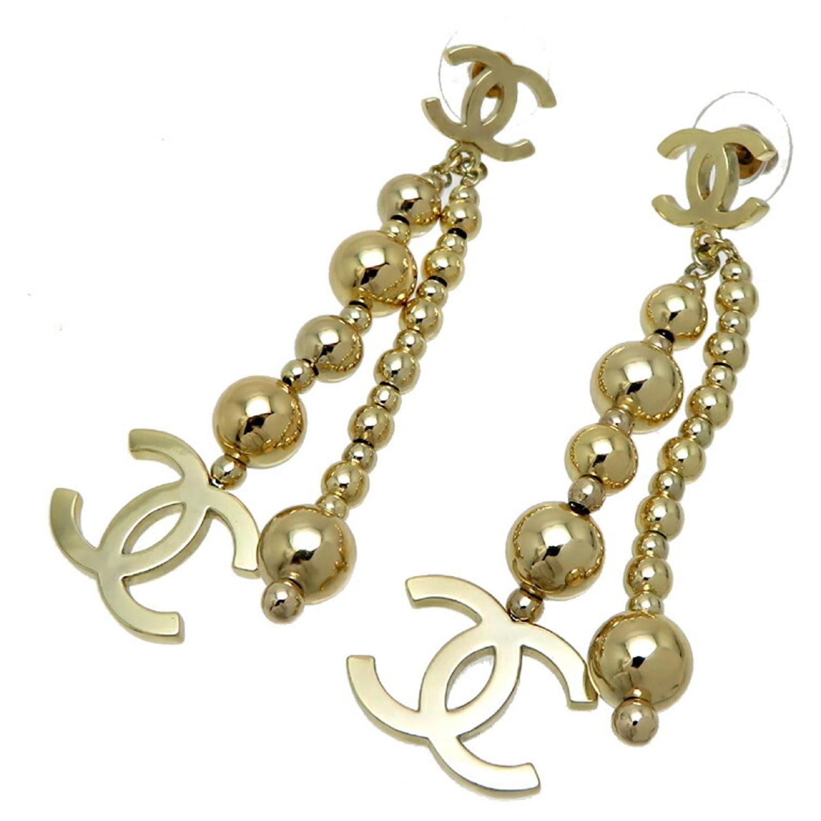 Chanel Coco Mark Ball Chain Damenohrringe