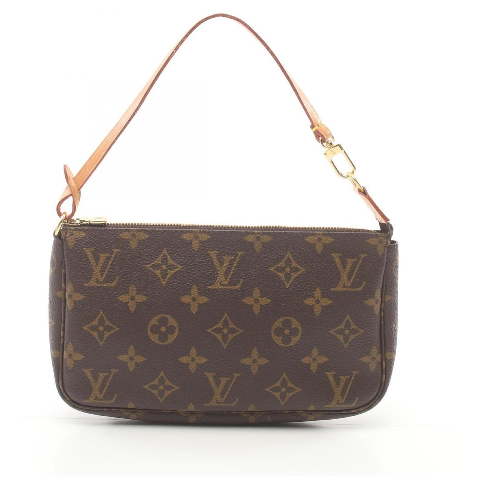 Bolso Pochette Accessoires Monogram Louis Vuitton Castaño Monograma ...