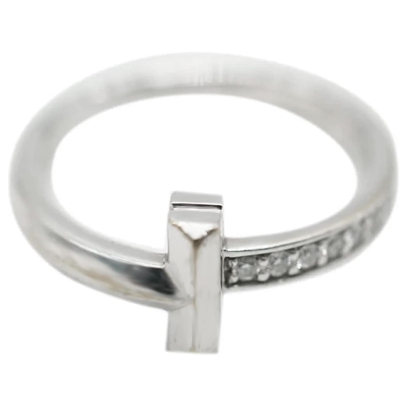 Tiffany T1 Ring aus 18K WeiBgold 0 08 Ctw
