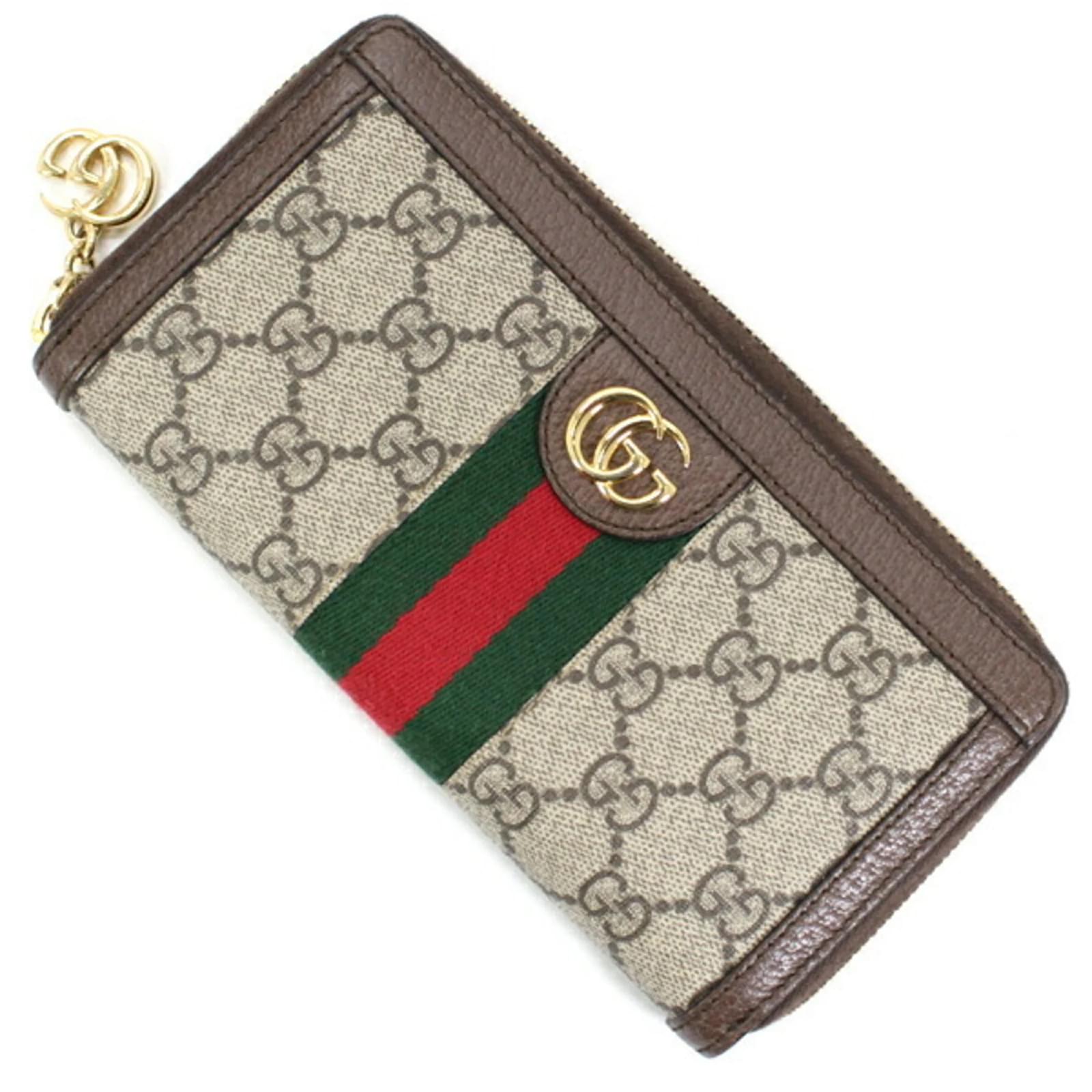 Gucci Long Wallet in GG Supreme Brown Beige Leather Cloth ref.1543298 ...
