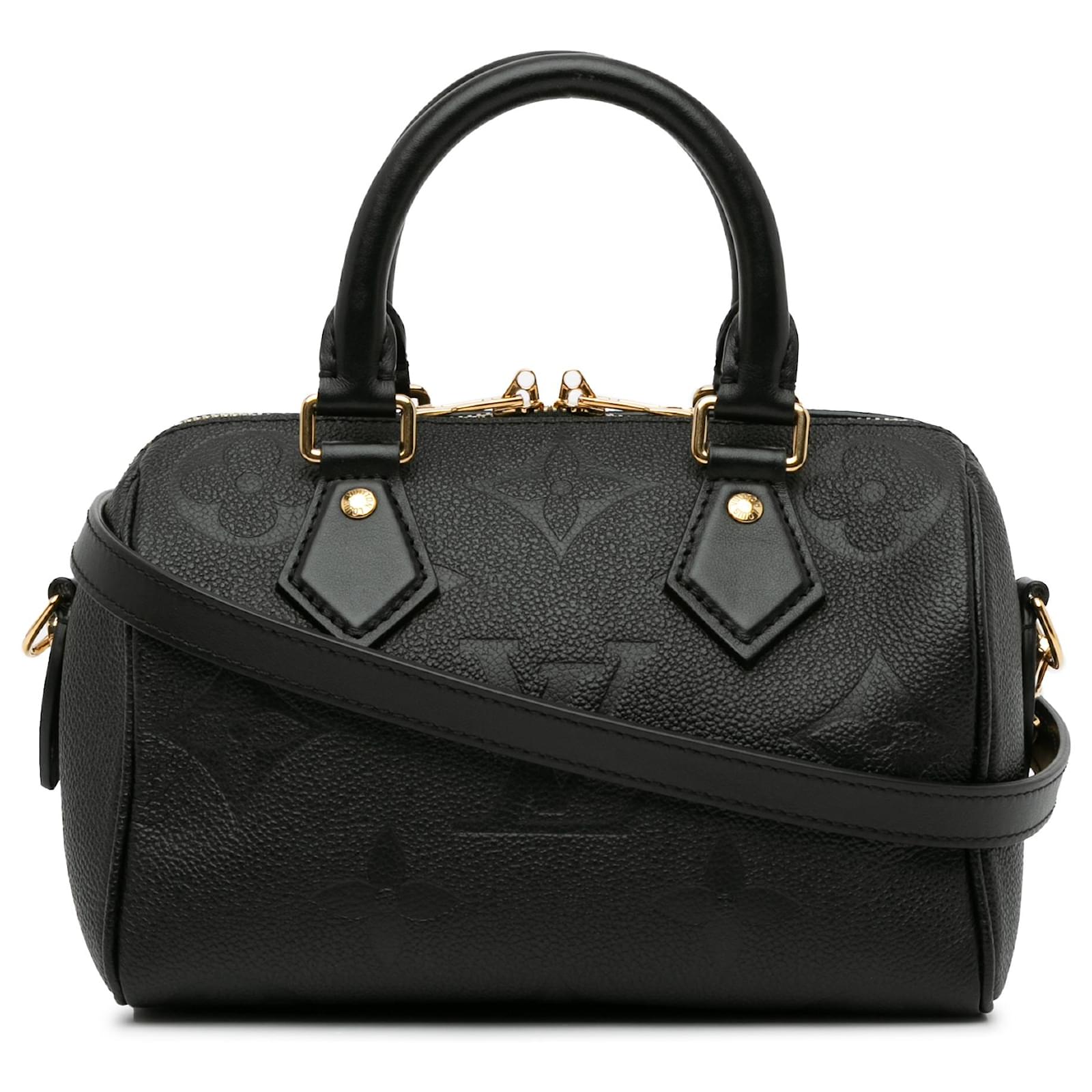 Louis Vuitton Black Monogram Giant Empreinte Speedy Bandouliere 20 ...
