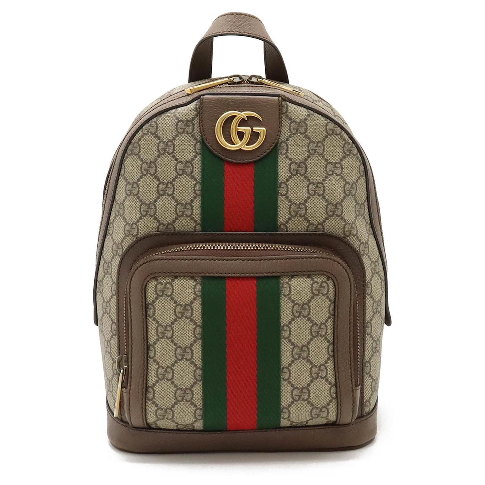 GUCCI Ophidia GG Supreme Small Backpack Brown Red Beige Green Leather ...