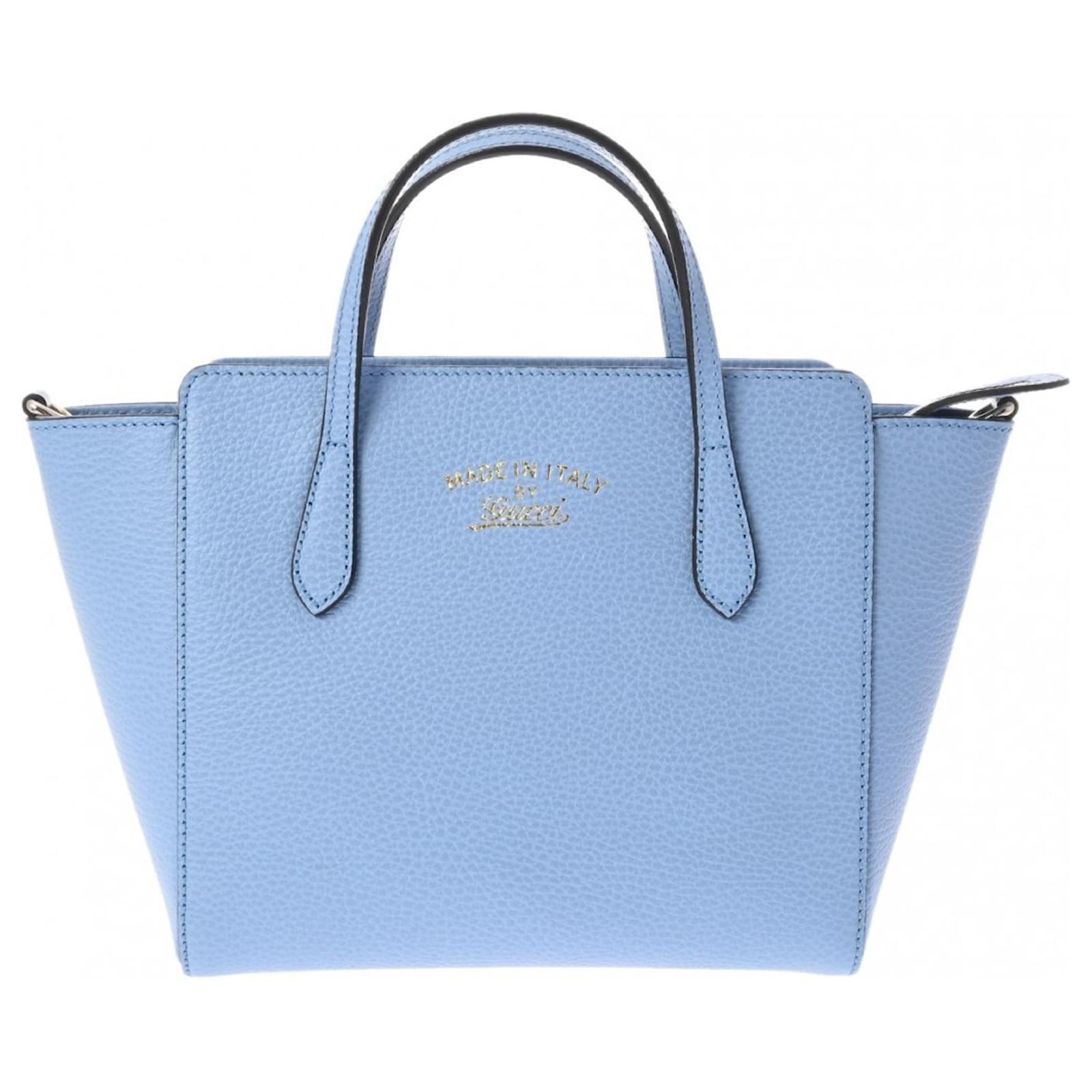 Gucci Swing Light Blue Leather Handbag ref.1544641 - Joli Closet