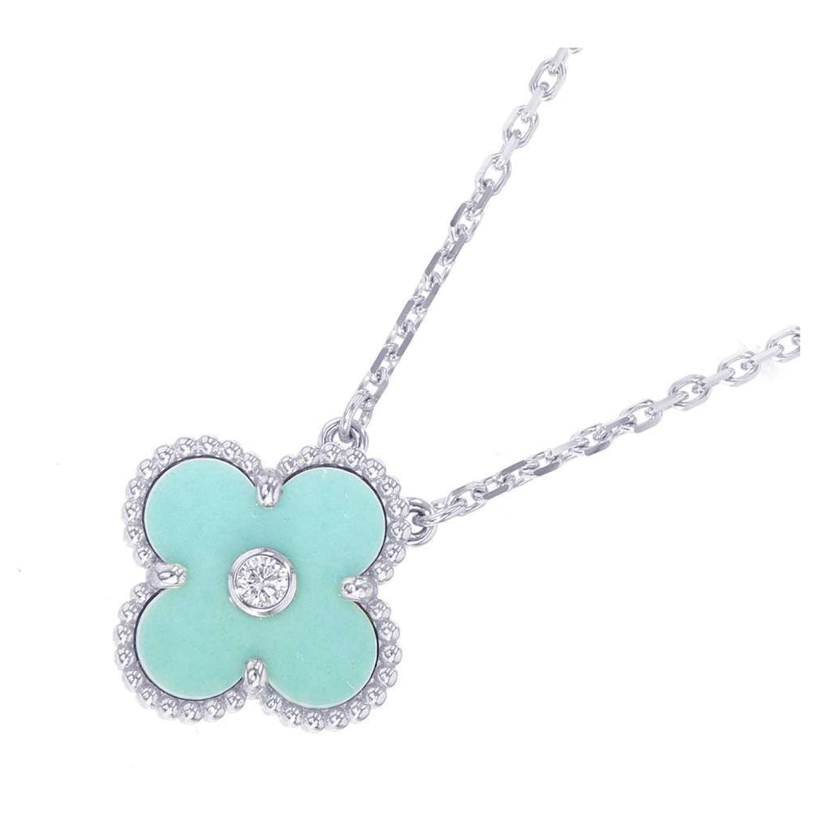 Van Cleef & Arpels Alhambra Sable Diamond Necklace White gold ref ...