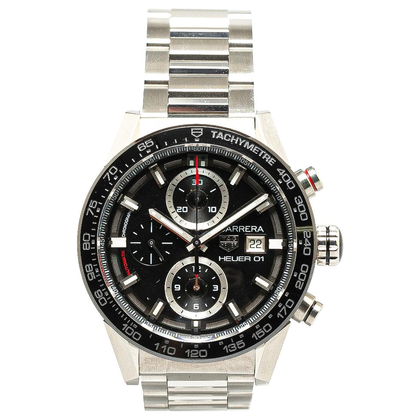 Tag Heuer Silver Automatic Stainless Steel Carrera Caliber Heuer 01 ...