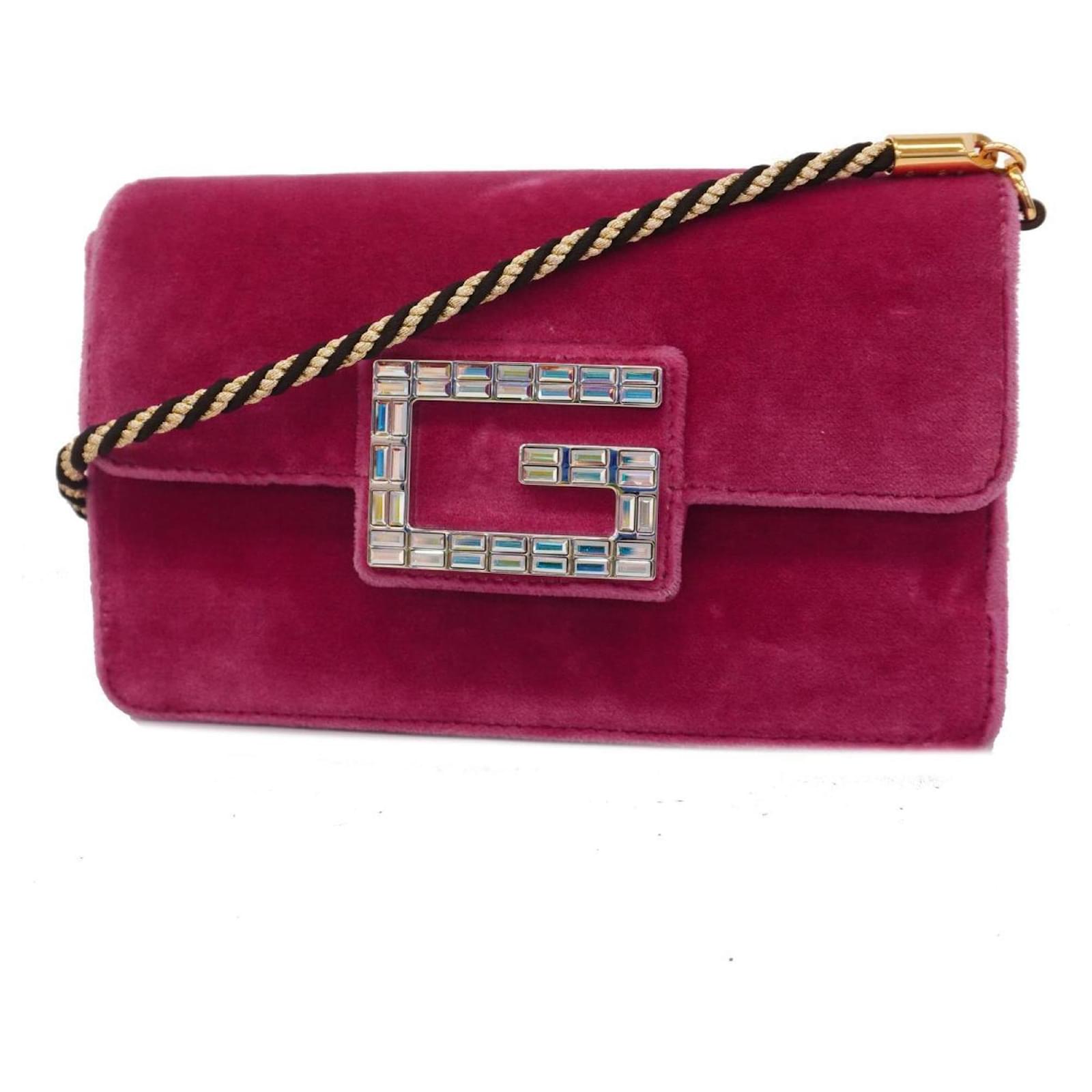 Gucci Velvet Pink Shoulder Bag ref.1546808 - Joli Closet