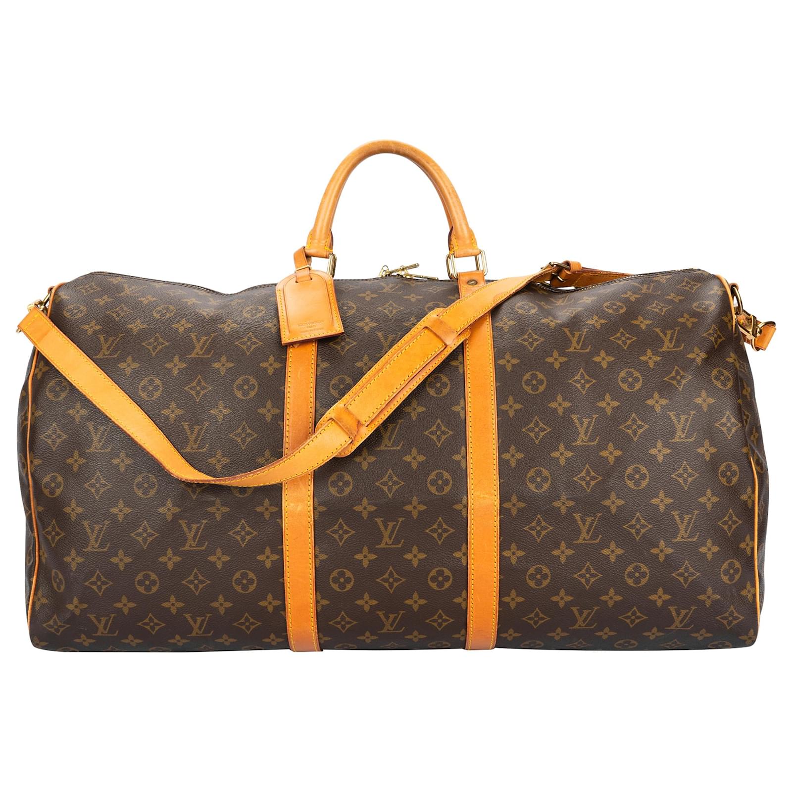 Louis Vuitton Canvas Monogram Keepall Bandouliere 60 Brown Cloth ref.1548242 - Joli Closet