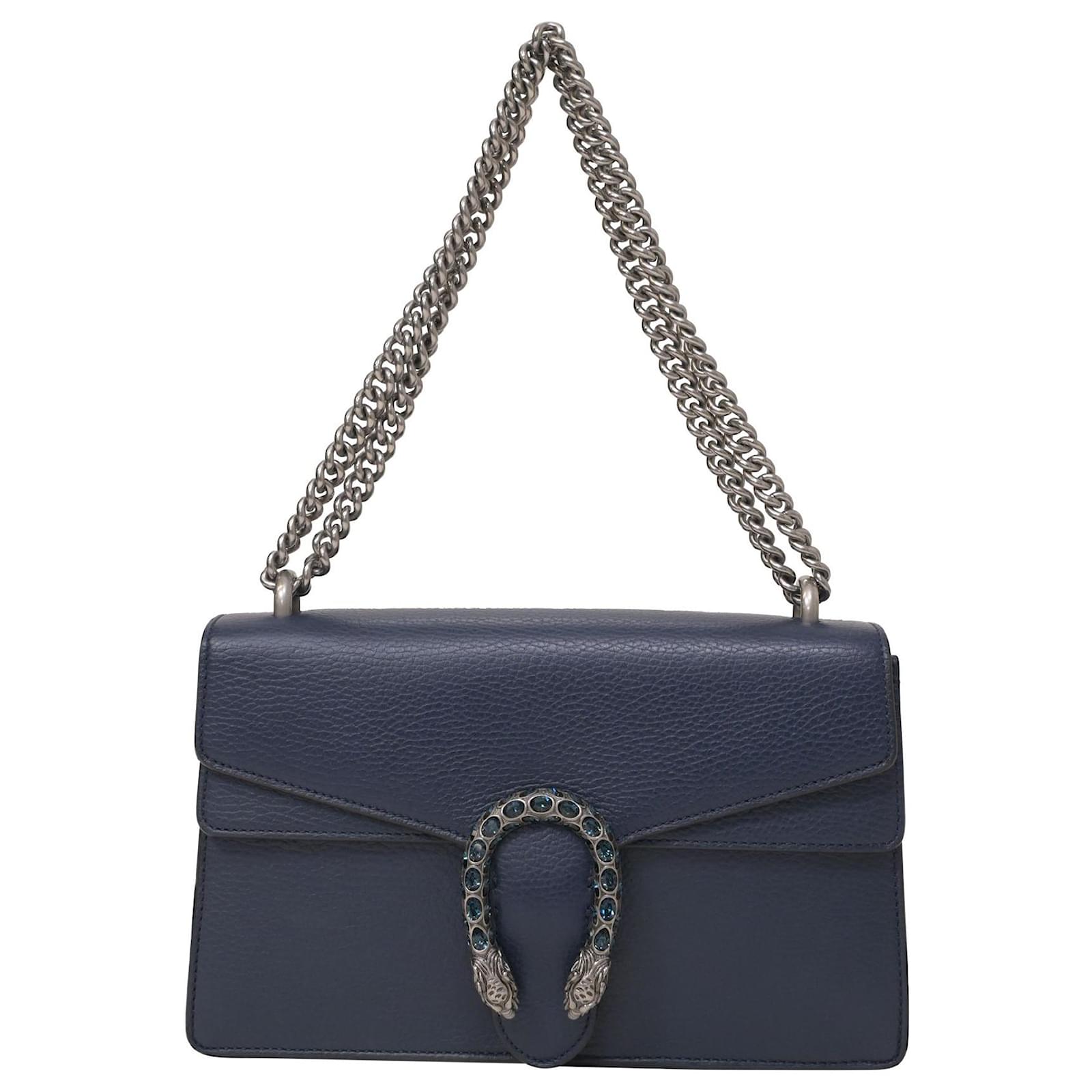 Gucci Small Dionysus Shoulder Bag in Blue Leather ref.1548292 - Joli Closet