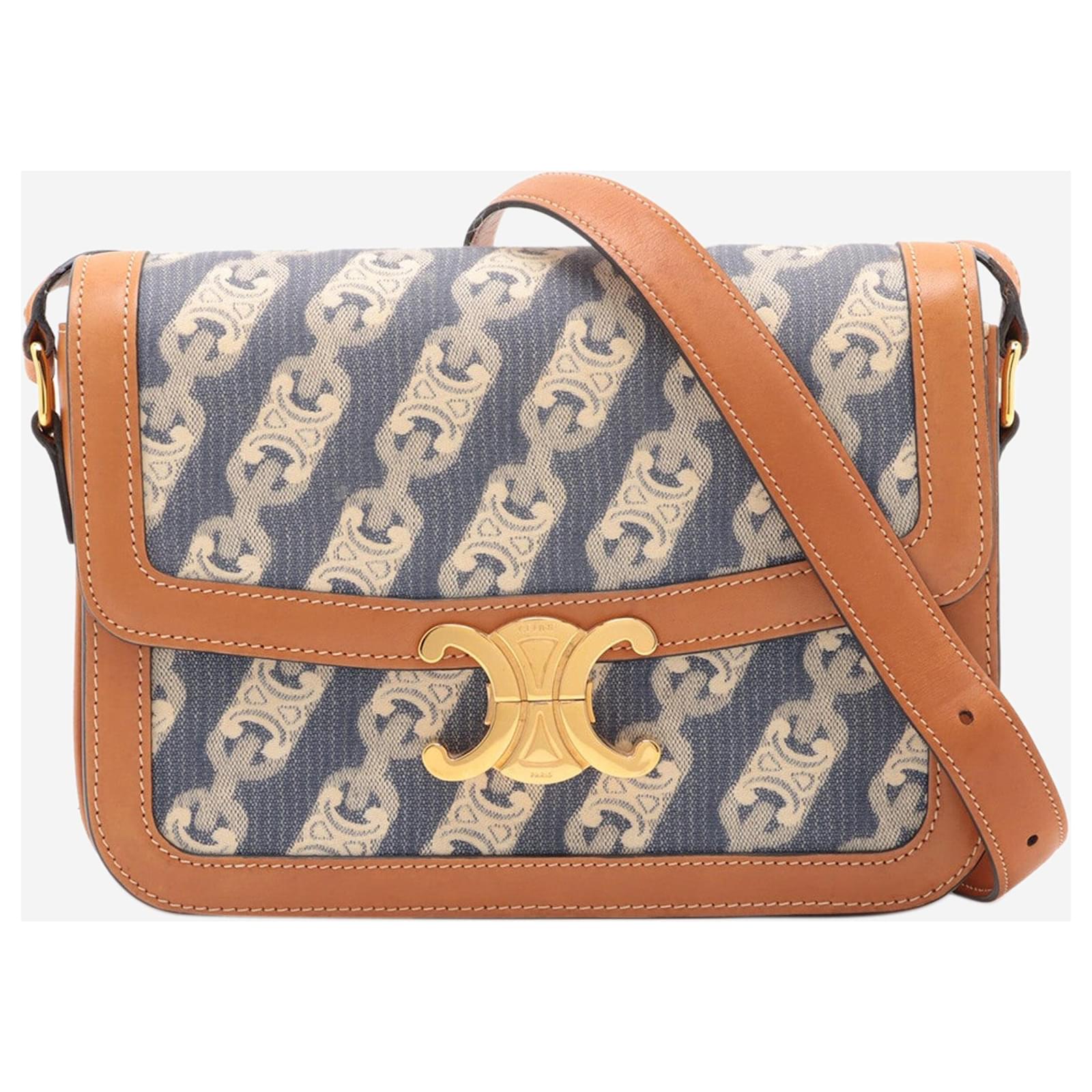 Céline Blue Classique Triomphe bag Leather ref.1549209 - Joli Closet