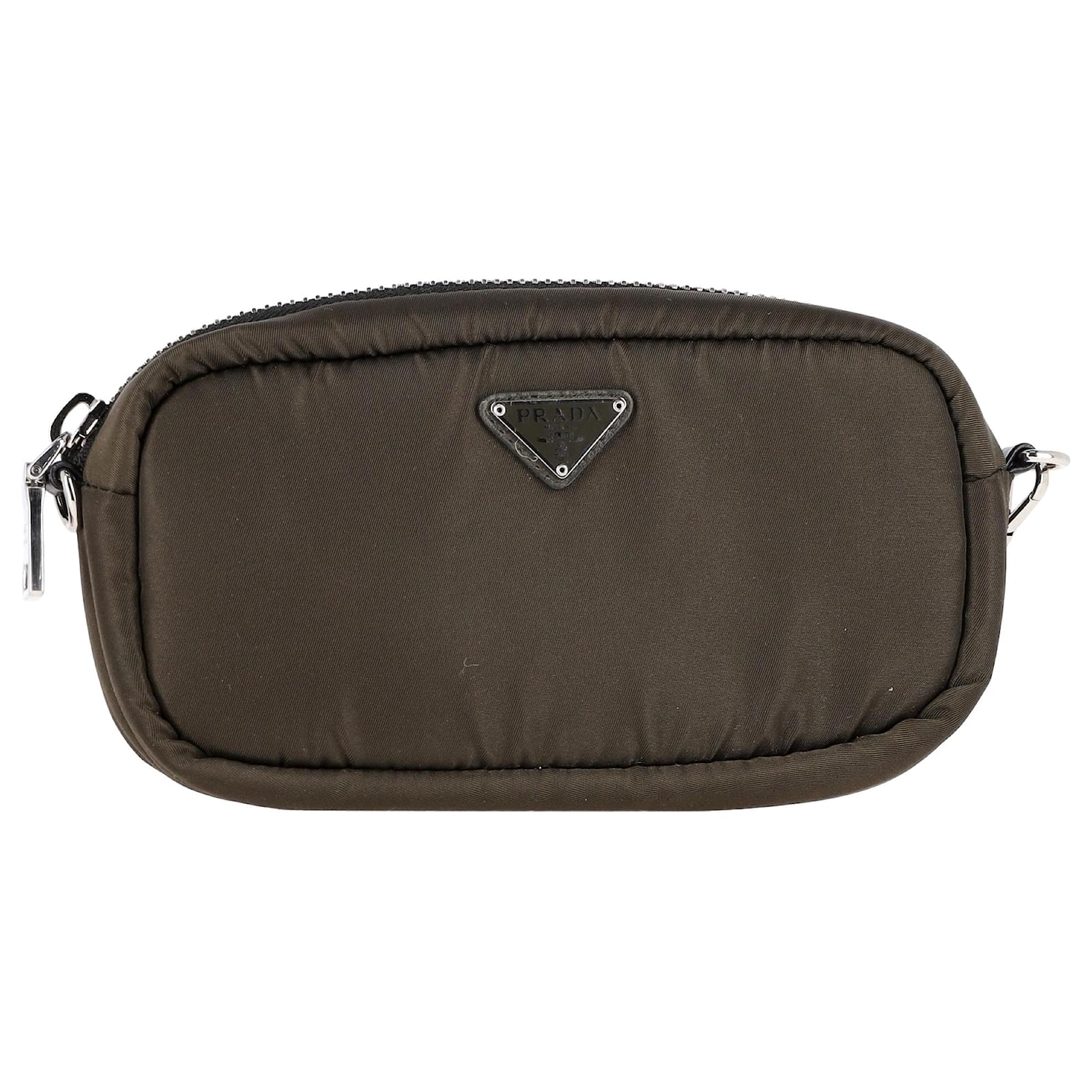 Prada Small Padded Pouch in Olive Green Nylon ref.1552352 - Joli Closet