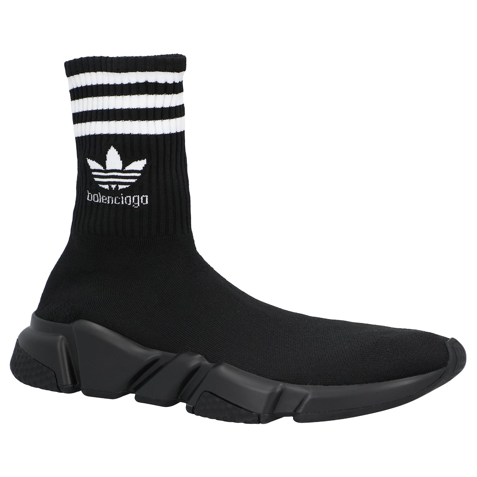 Balenciaga x Adidas Speed Trainer Black Polyester ref.1553815 - Joli Closet