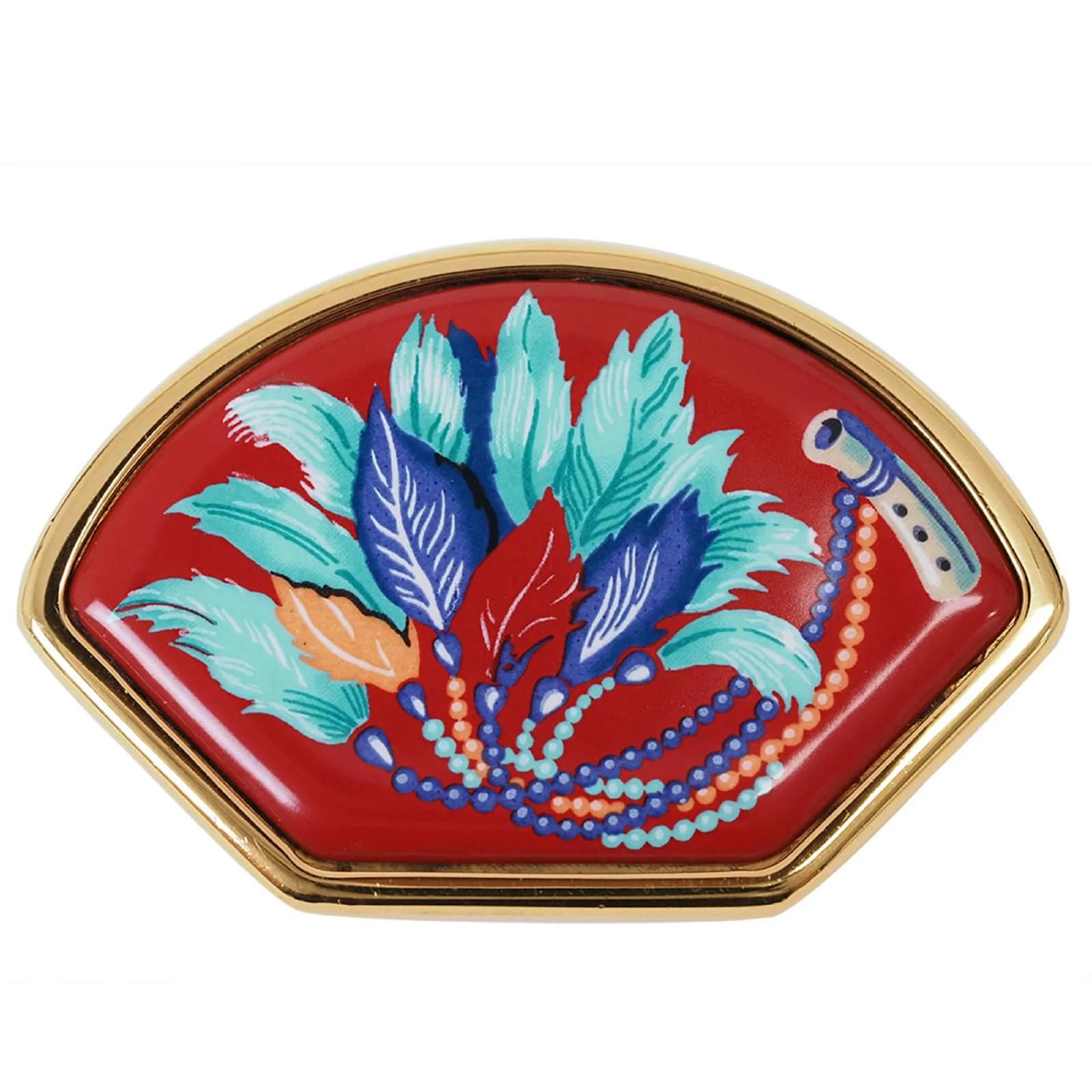 Hermès Hermes Red Enamel Brooch ref.1553958 - Joli Closet