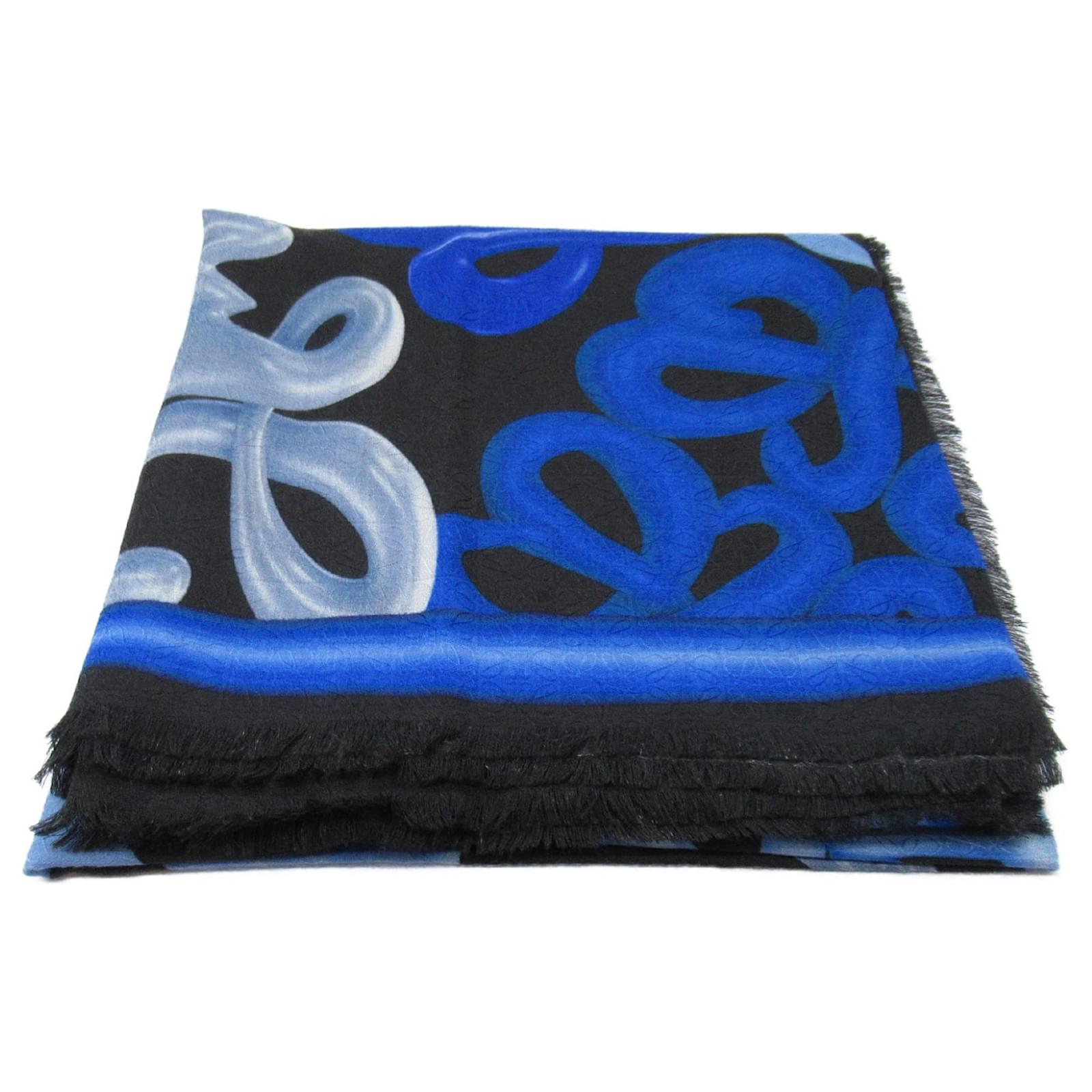 Loewe Blue Silk Cashmere Scarf ref.1554169 - Joli Closet