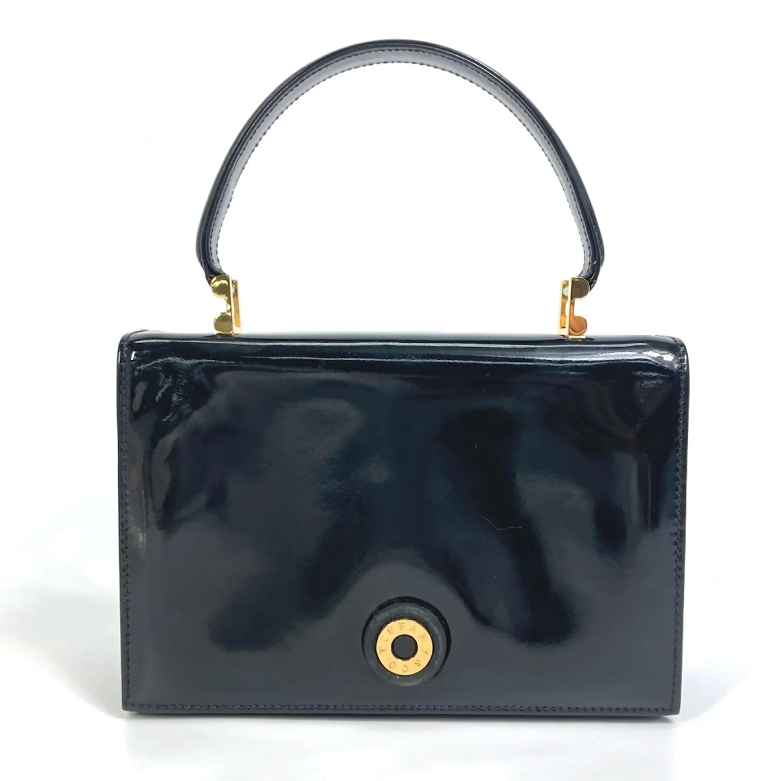 Tiffany & Co. Vintage Circle Logo Handbag Black Leather ref.1554316 ...