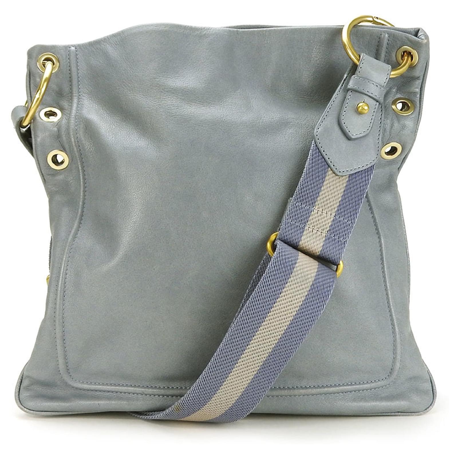 BALLY Light Blue Leather Shoulder Bag ref.1555567 - Joli Closet
