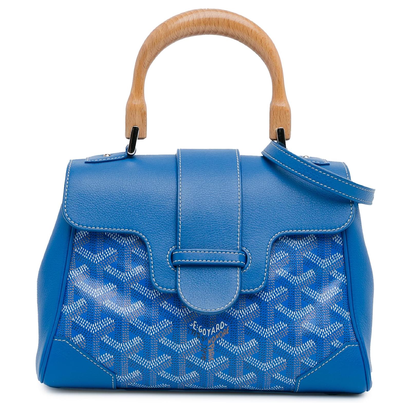 Goyard Blue Mini Goyardine Saigon Souple Pony-style calfskin Cloth ref ...