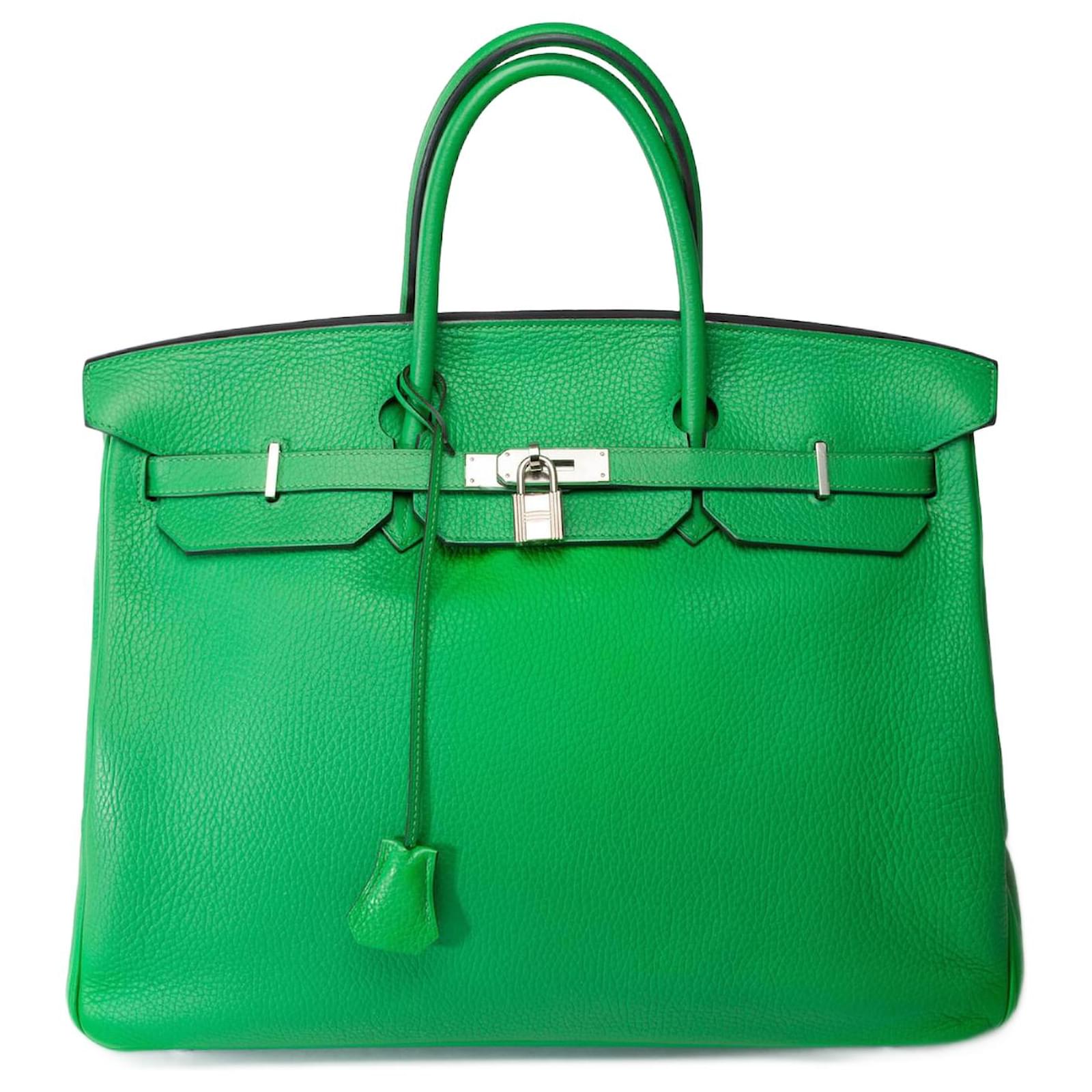 Hermès HERMES Birkin 40 Bag in Green Leather - 102064 ref.1564213 ...