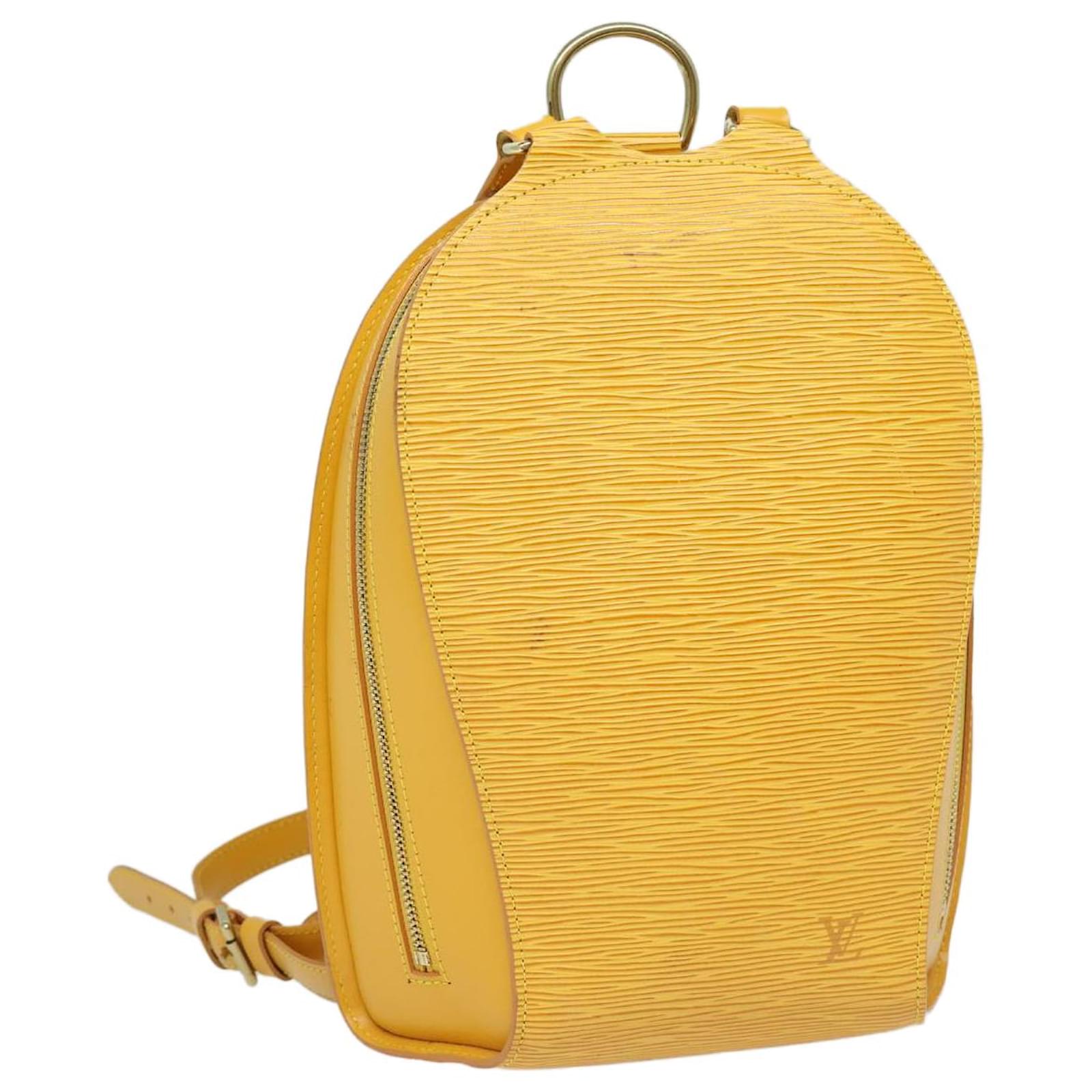 LOUIS VUITTON Epi Mabillon Backpack Yellow M52239 LV Auth 83123 Leather ...