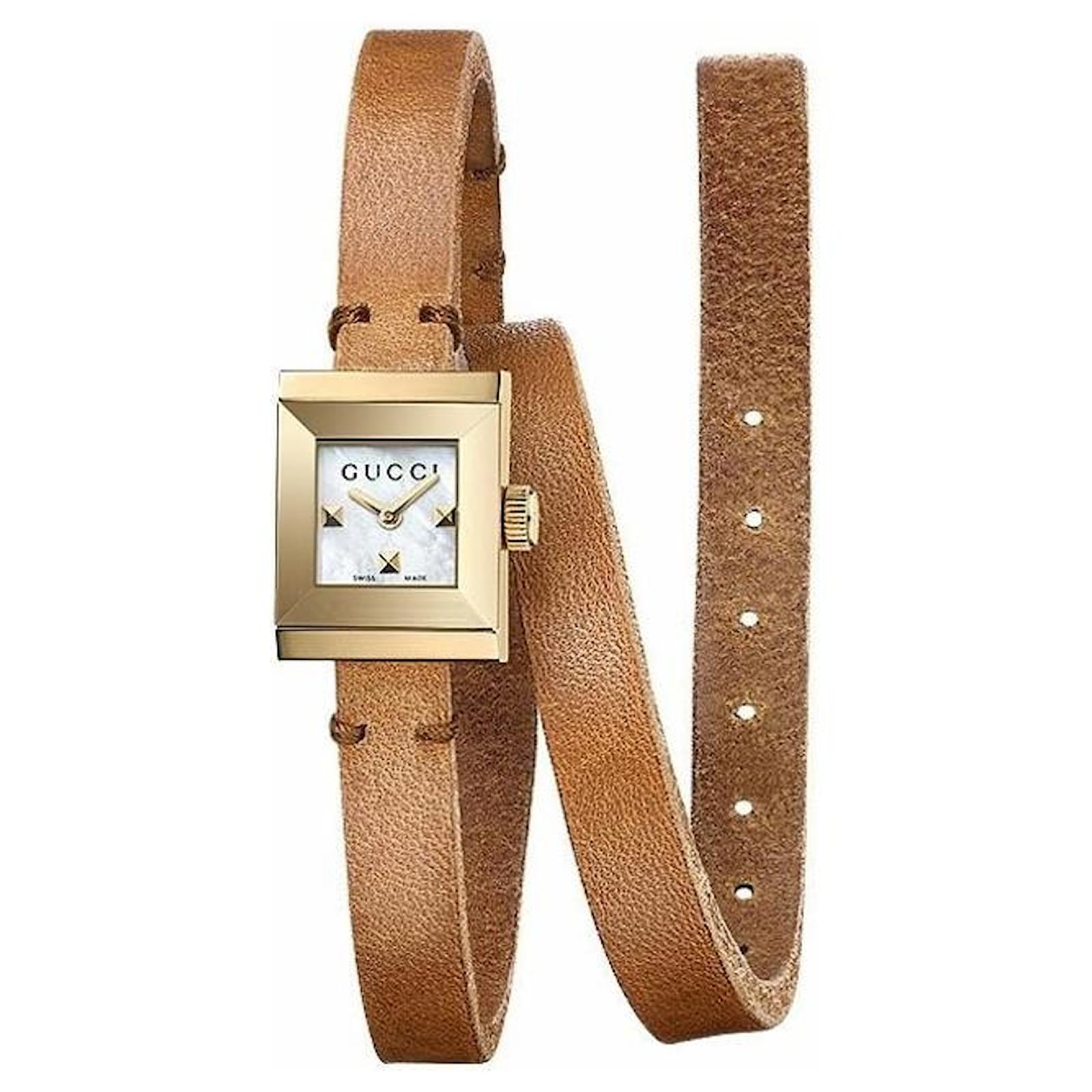 Gucci G Frame Watch Brown Leather ref.1565071 - Joli Closet