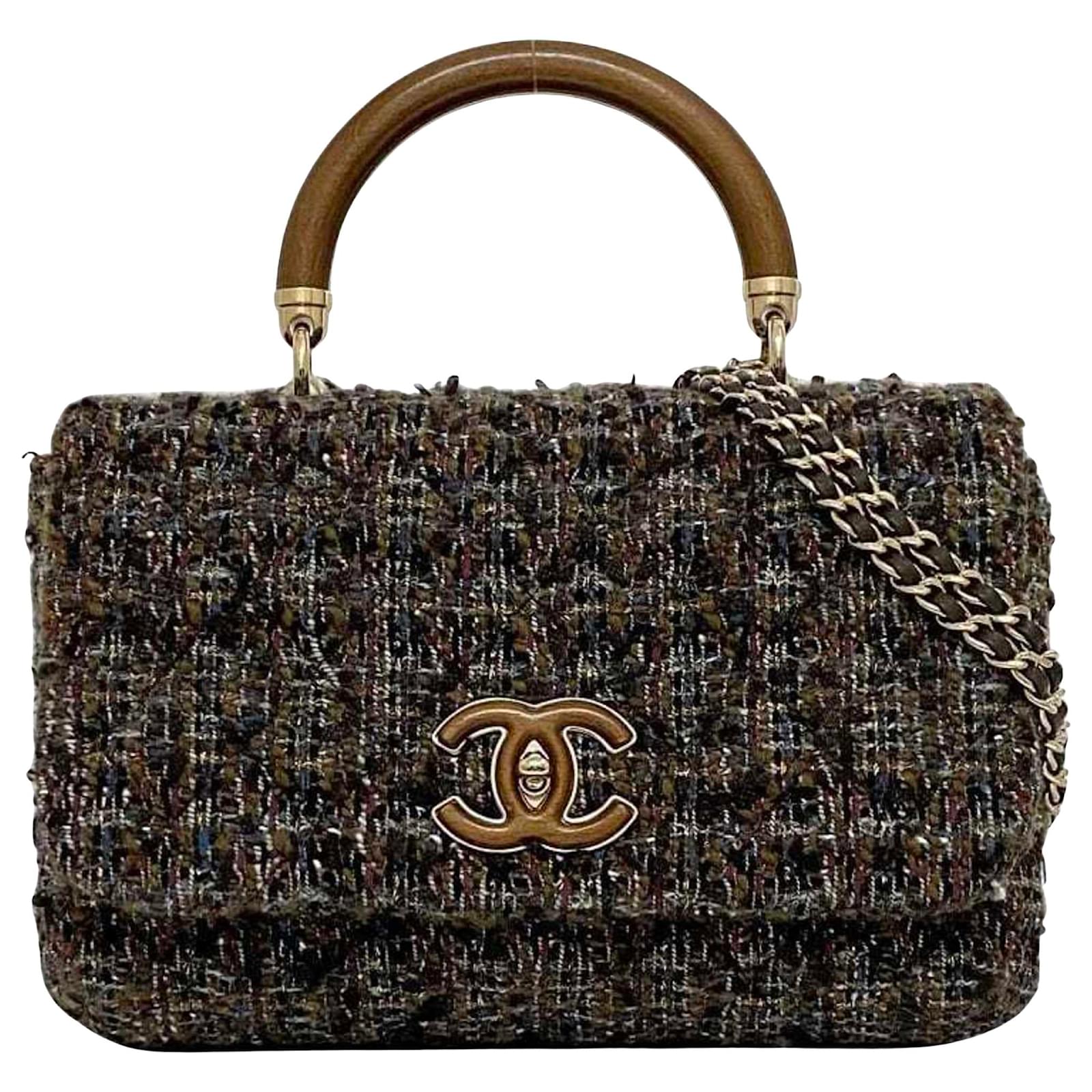Chanel Coco Handle Brown Tweed ref.1572665 - Joli Closet