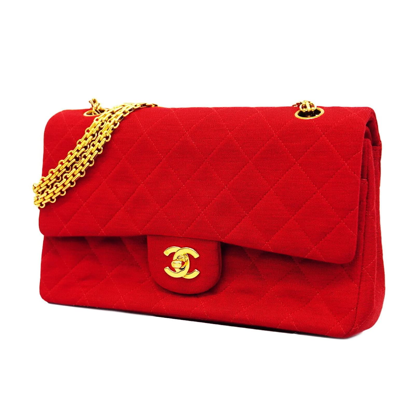 Chanel Red Cotton Shoulder Bag ref.1575497 - Joli Closet