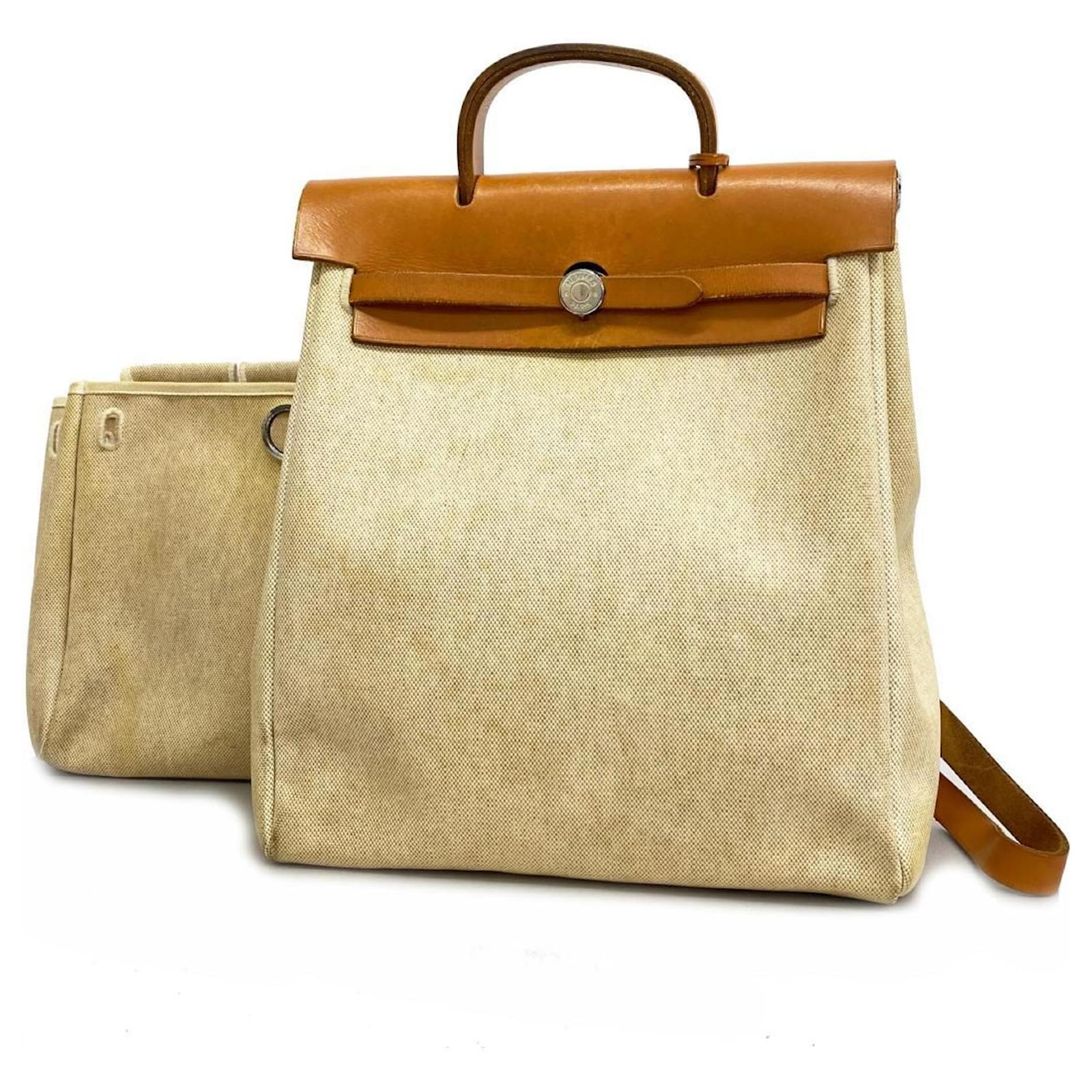 Hermès Hermes Natural Toile H Backpack Cloth ref.1578568 - Joli Closet