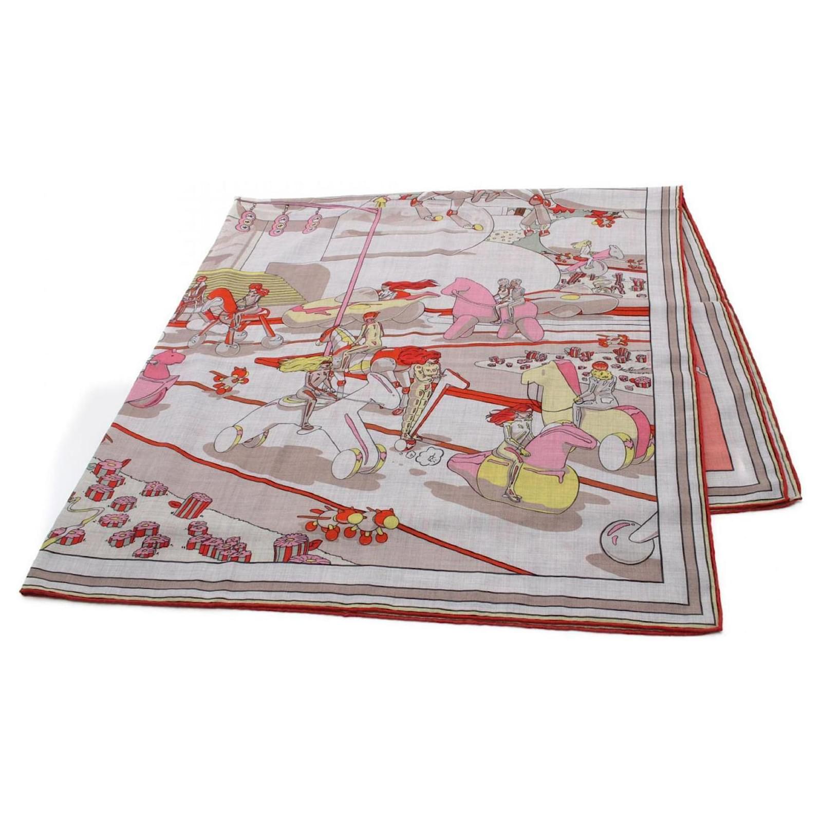 Hermès Hermes Carre Gean 140 LOCOMOTION Scarf Brown Multiple colors ...