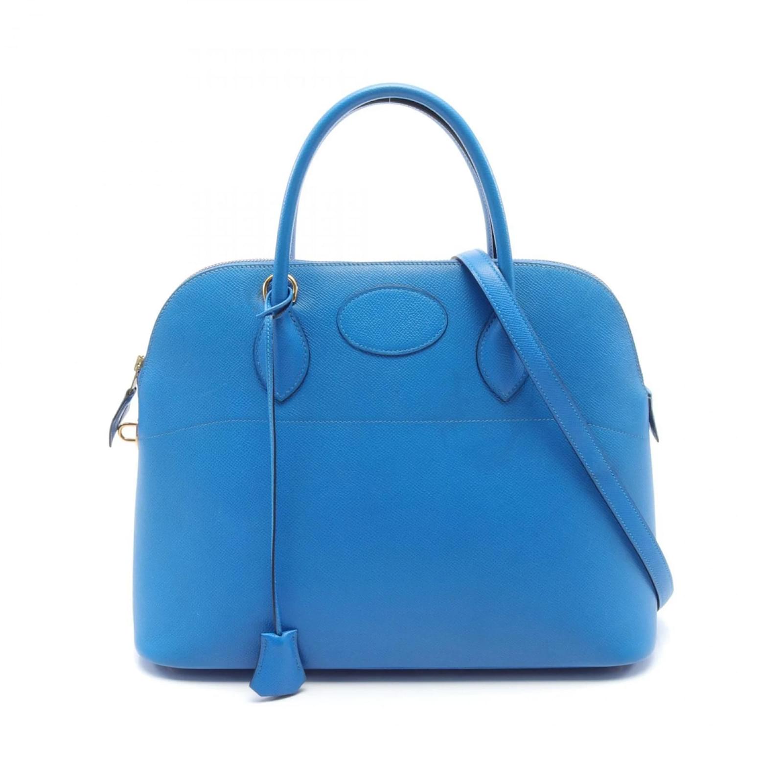 Hermès Hermes Bolide 37 Handbag Blue Leather ref.1581108 - Joli Closet