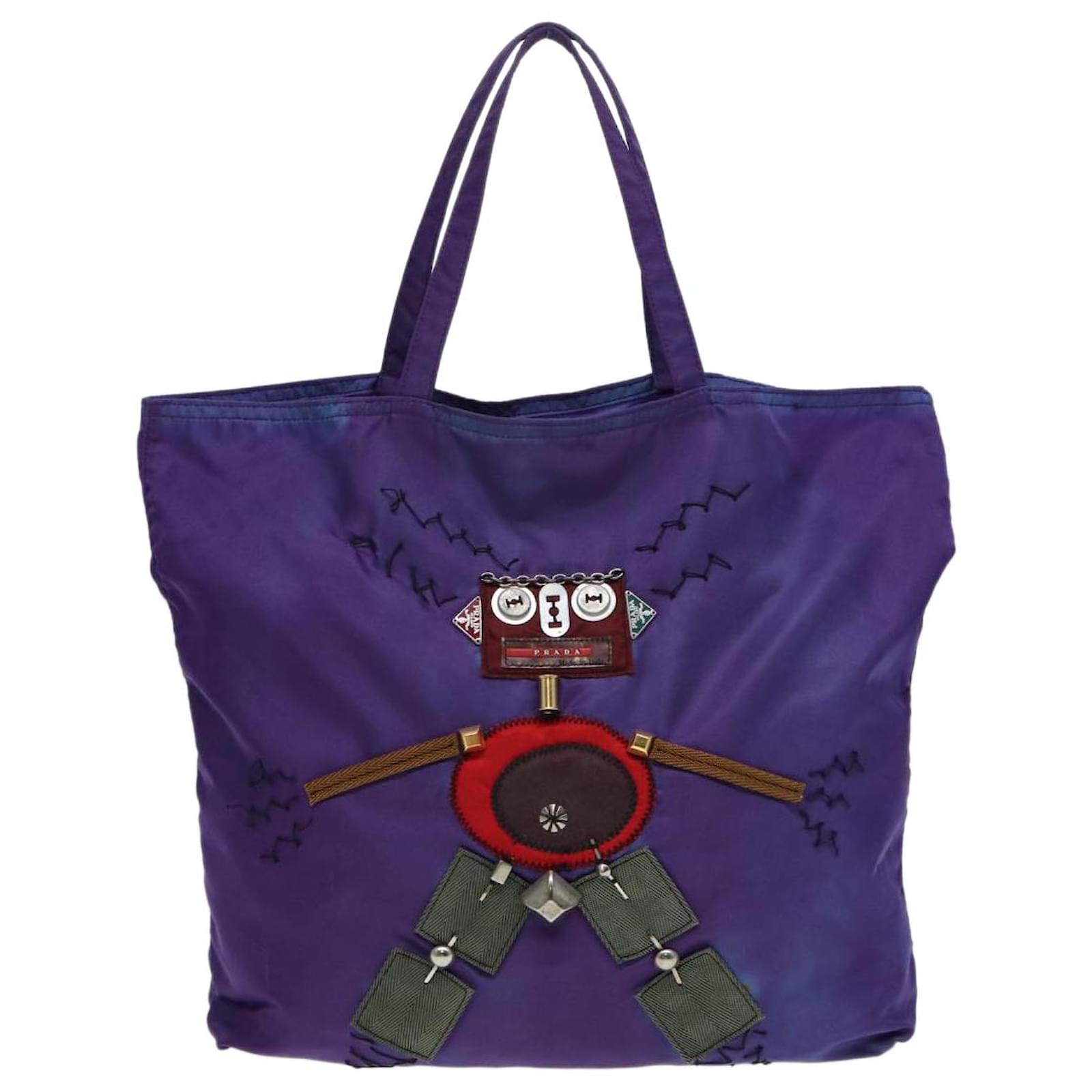 Tote Prada Robot Purple Synthetic ref.1584543 - Joli Closet