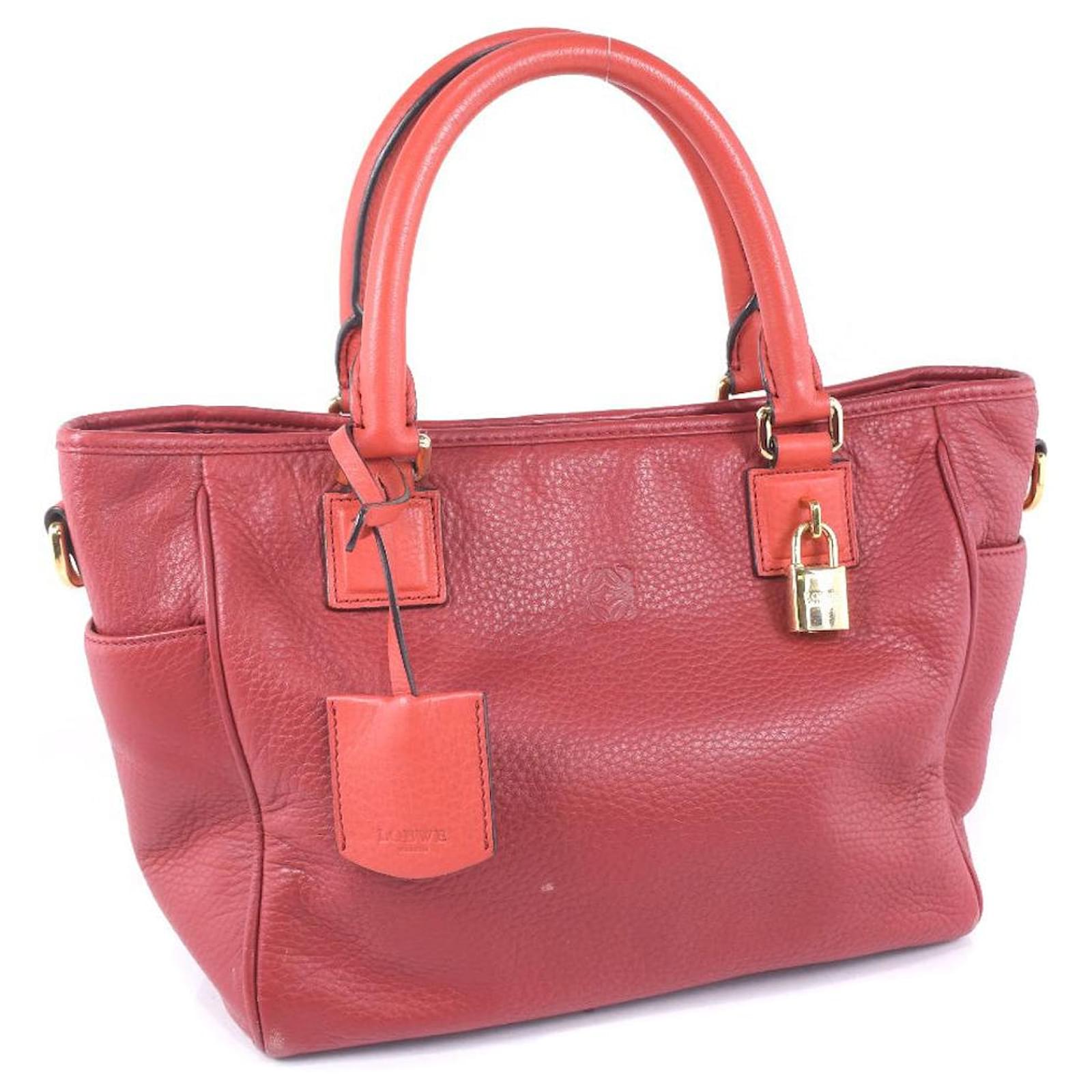 Loewe Handbag Red Leather ref.1585140 - Joli Closet