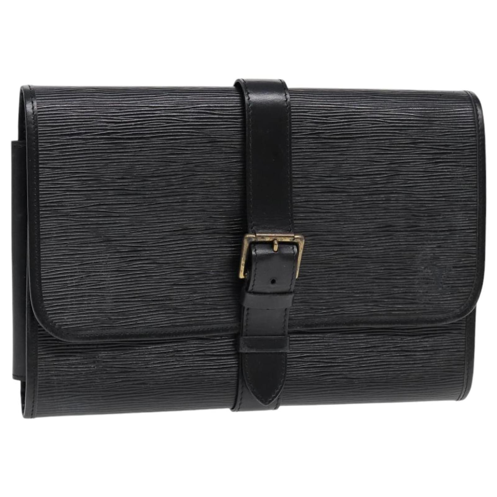 LOUIS VUITTON Epi Trousse Plant Clutch Bag Noir LV Auth 84515 Black ...