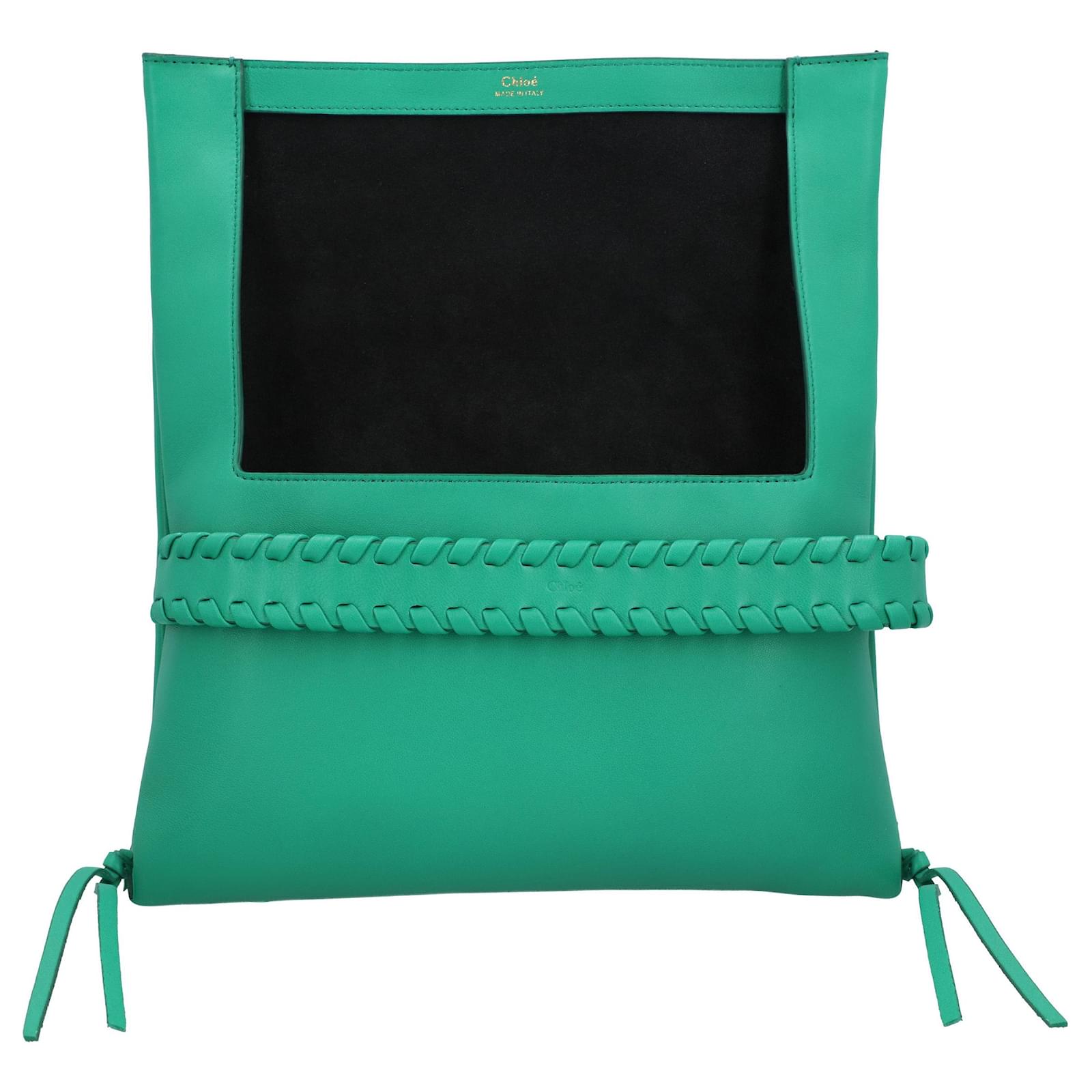 Chloé Mony Clutch Bag Green Leather ref.1586778 - Joli Closet
