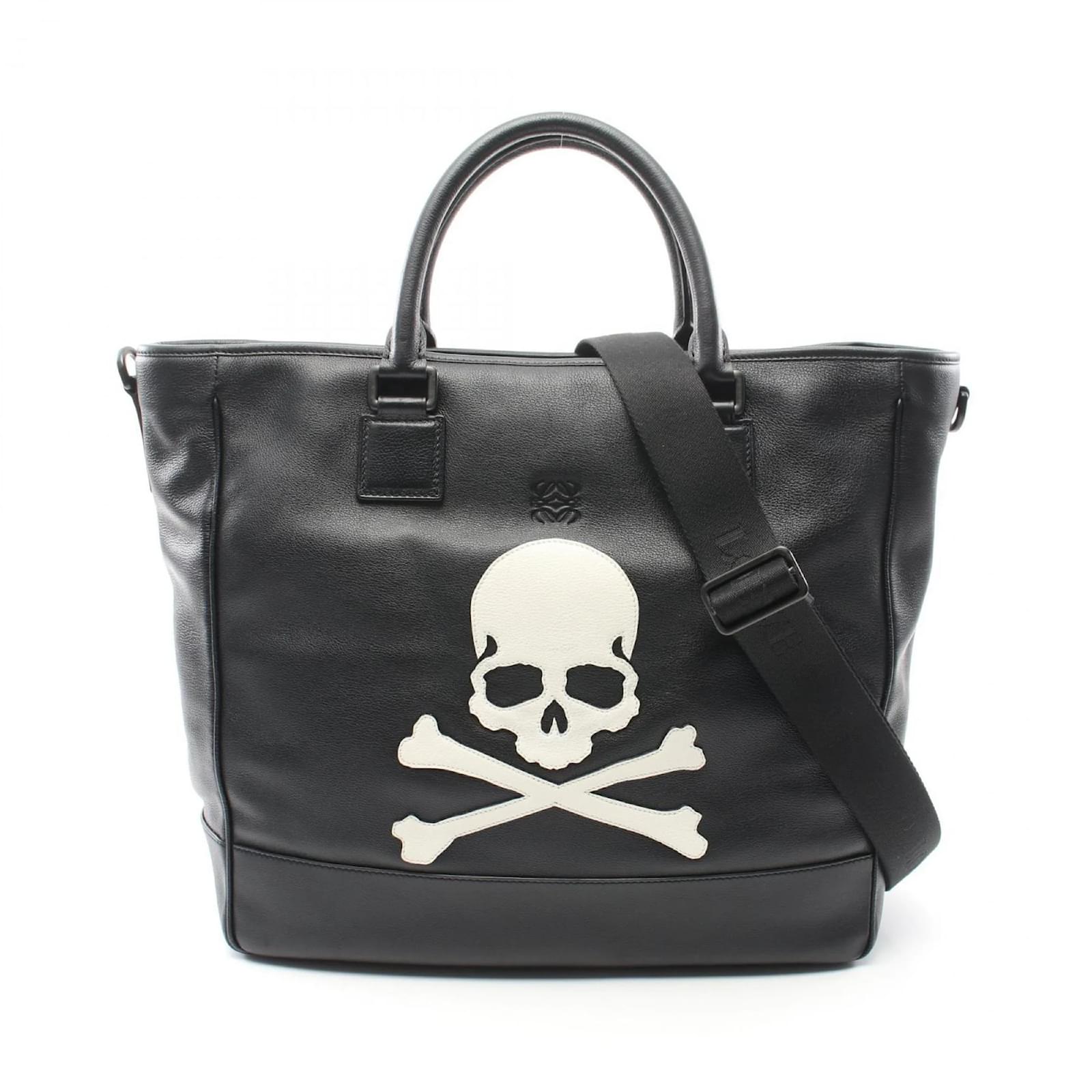 Loewe × Mastermind Japan Leather Tote Bag Black White ref.1587847 ...