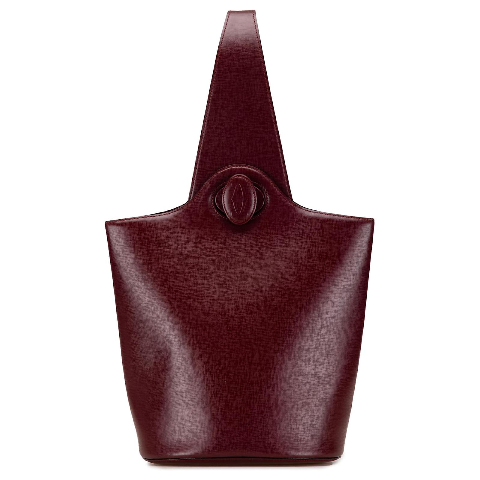 Cartier Red Must De Cartier Backpack Dark red Leather Pony-style ...