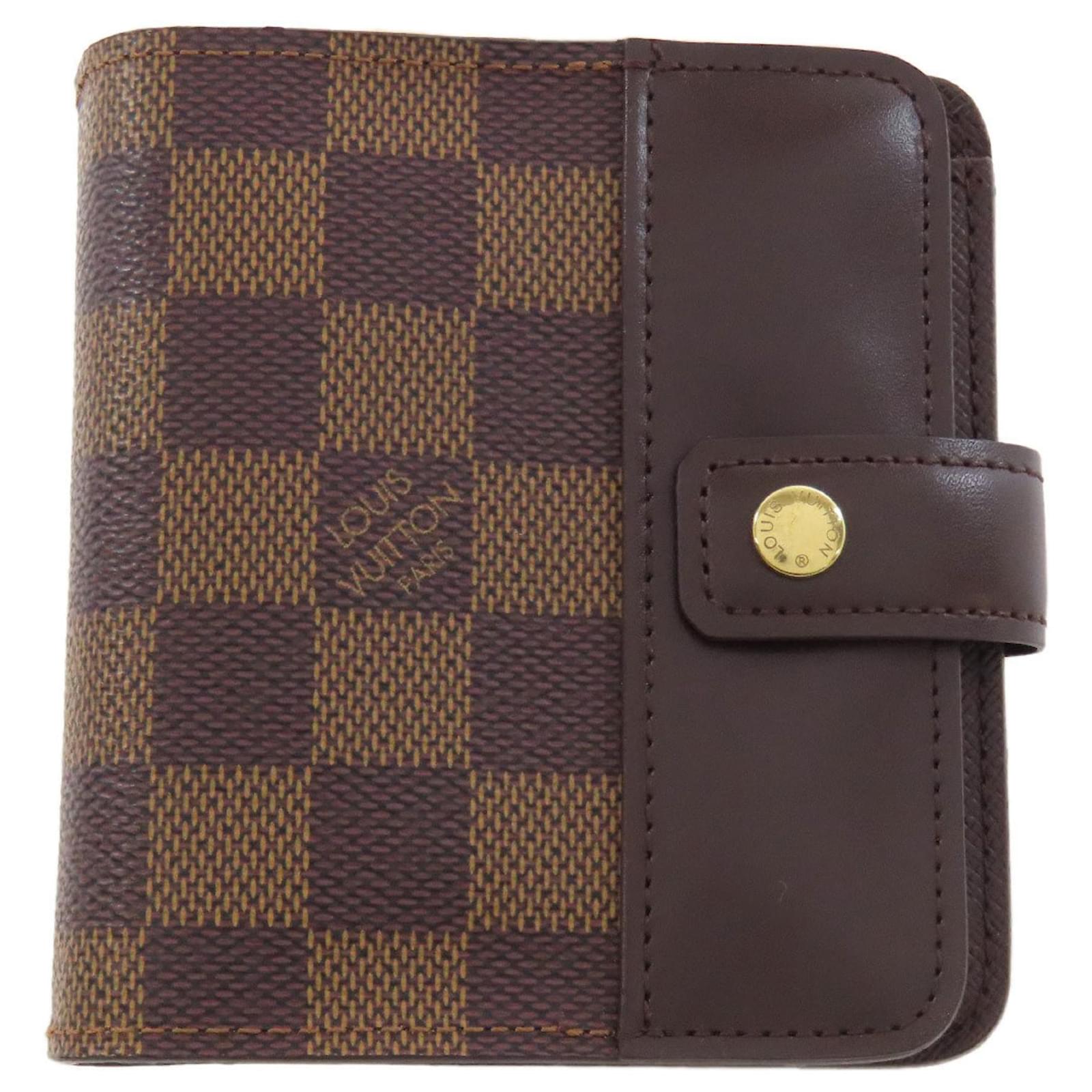 Louis Vuitton Damier Canvas Bi-fold Wallet Damier ebene Cloth ref ...