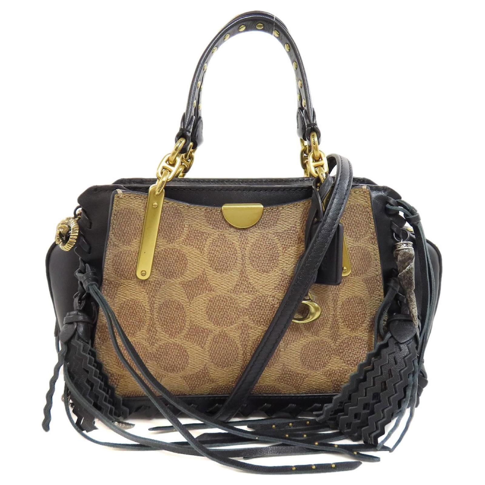 Coach 36838 Signature Handbag Brown Leather Plastic ref.1592895 - Joli ...