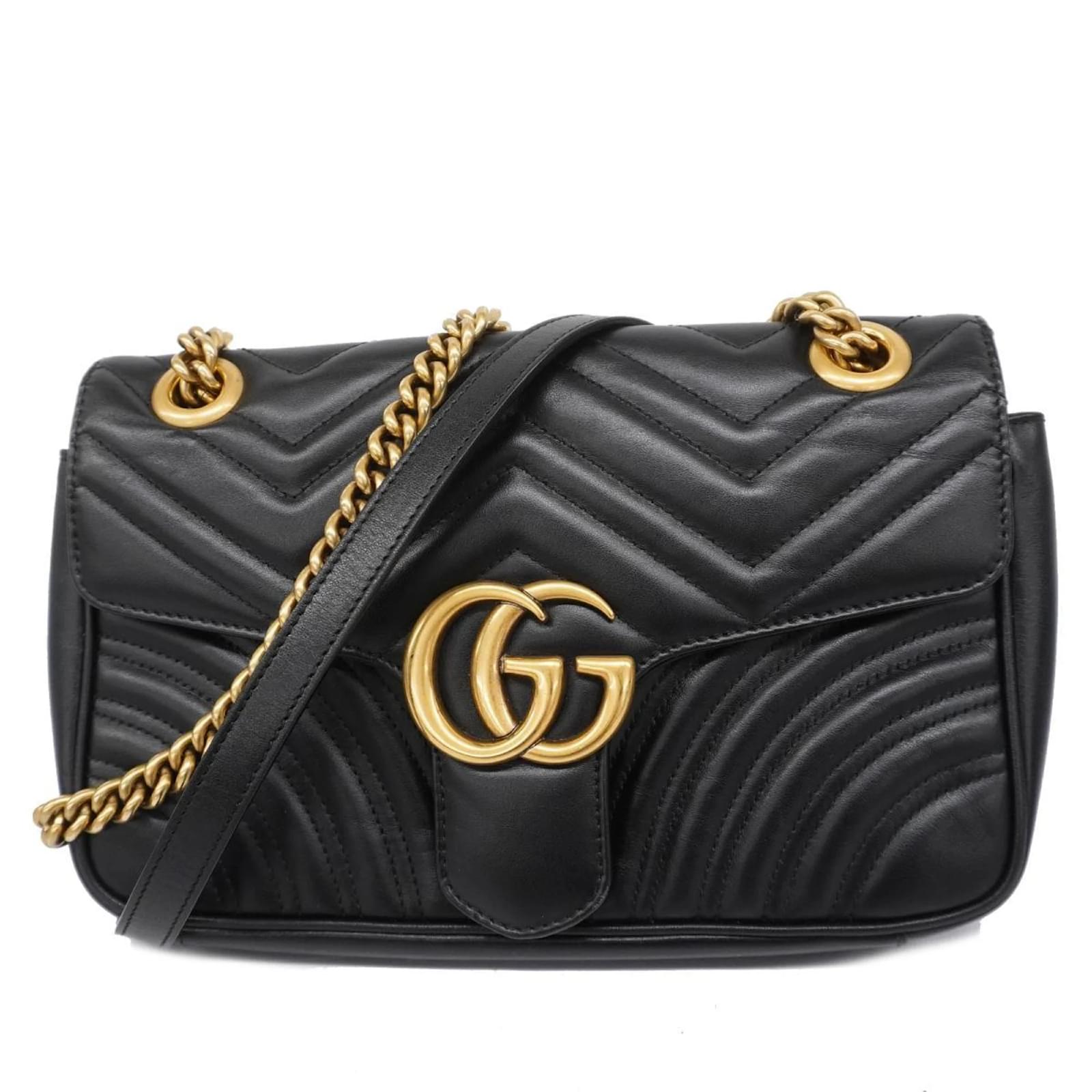 Gucci GG Marmont Leather Shoulder Bag Black ref.JC1593088 (Sold) - Joli ...