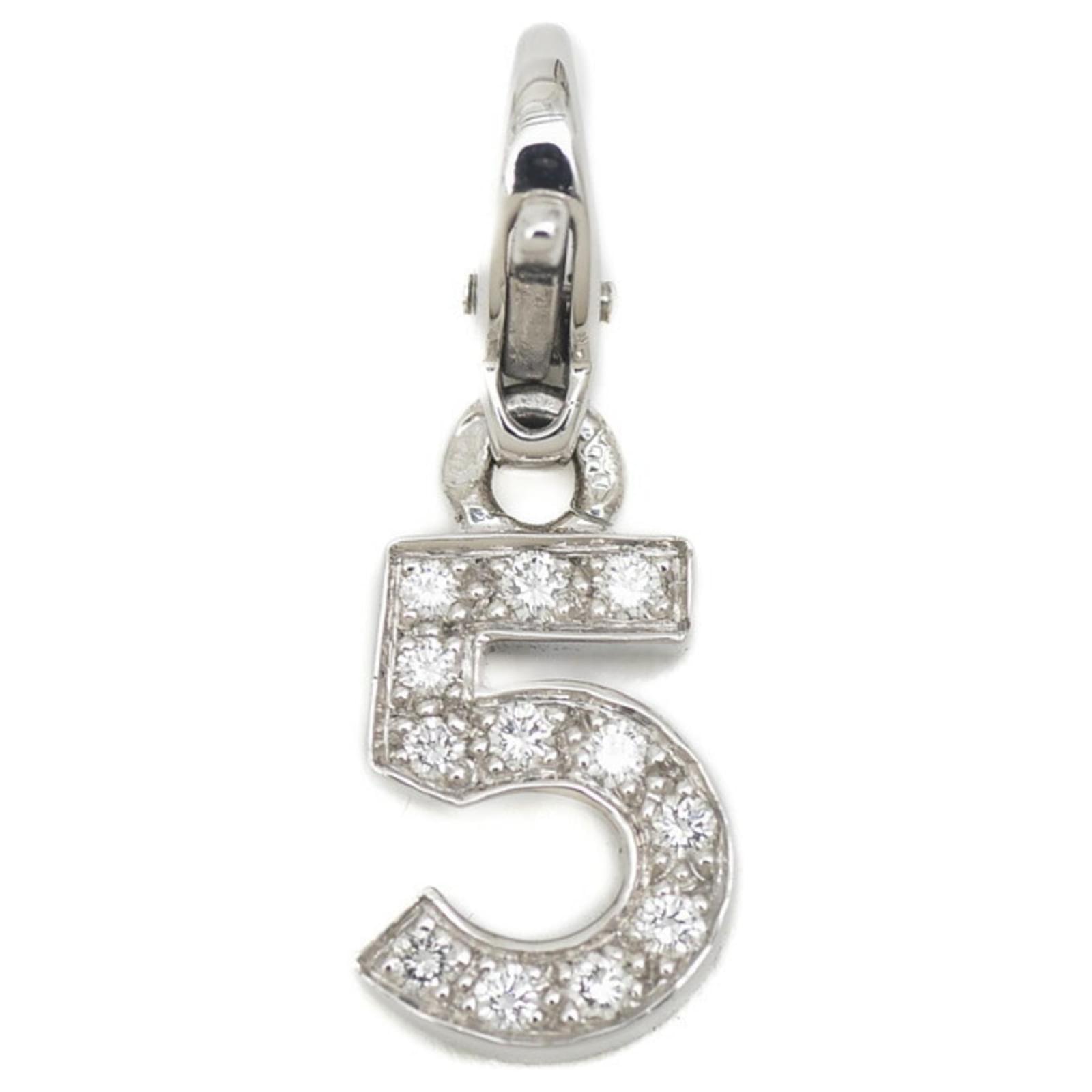 Chanel Number 5 Charm Pendant in White Gold Golden ref.1593855 - Joli ...