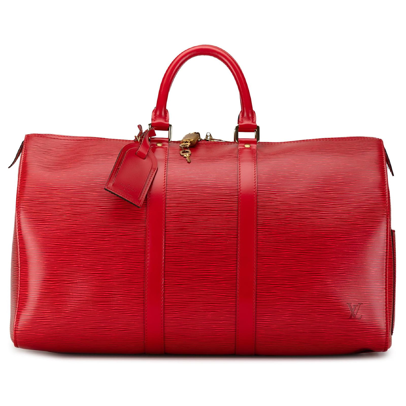 Red Louis Vuitton Epi Keepall 45 Travel Bag Leather ref.1597571 - Joli ...
